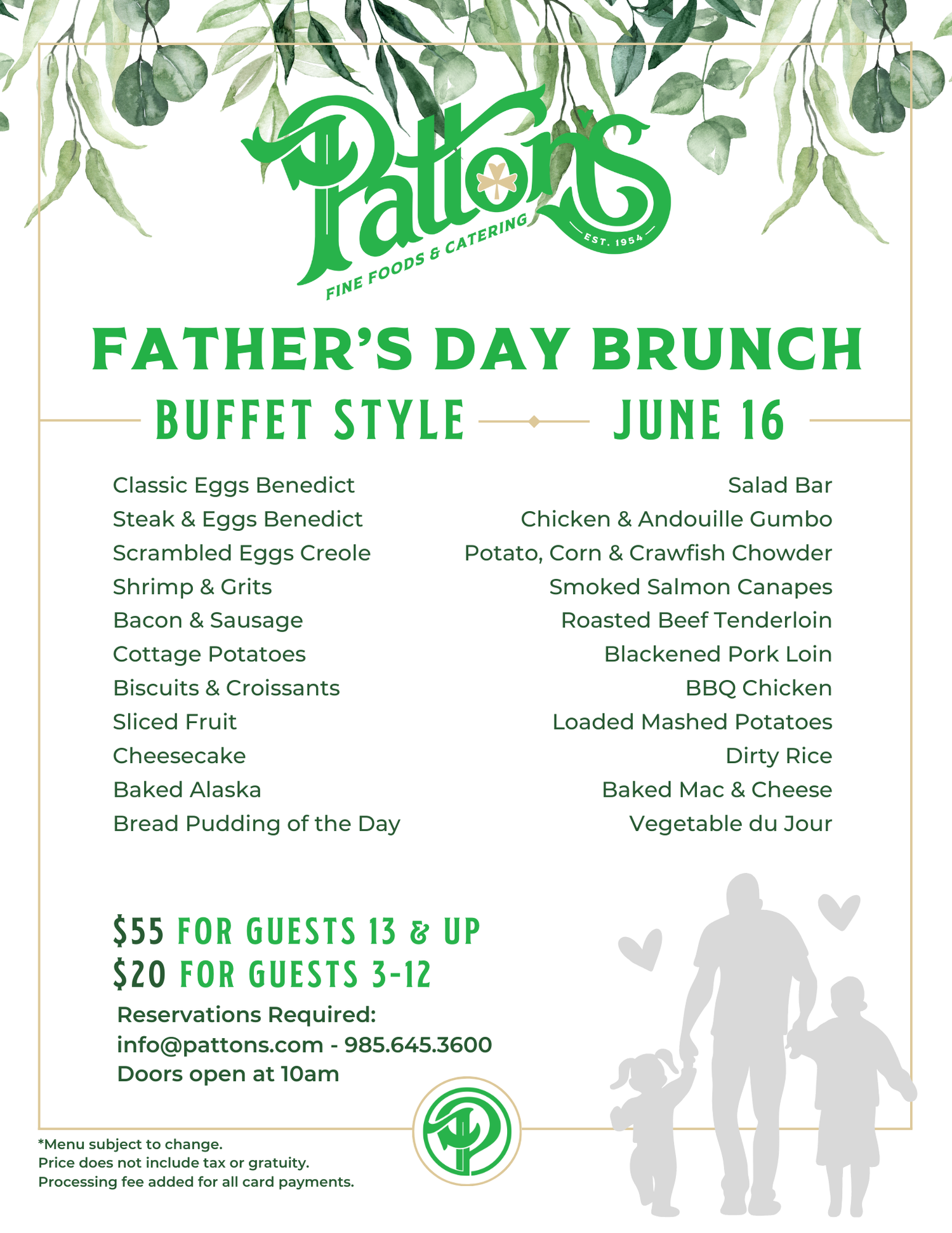 Sunday Brunch — Patton’s Caterers