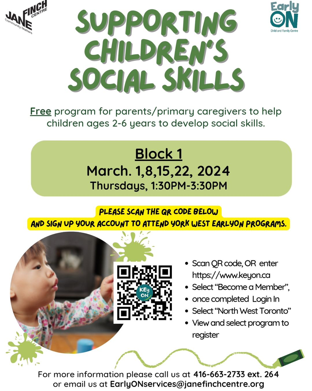 Supporting Children’s Social Skills with EarlyON — Jane/Finch Centre