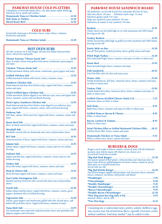 Hickory - 10th Ave NE — Parkway House Family Restaurant