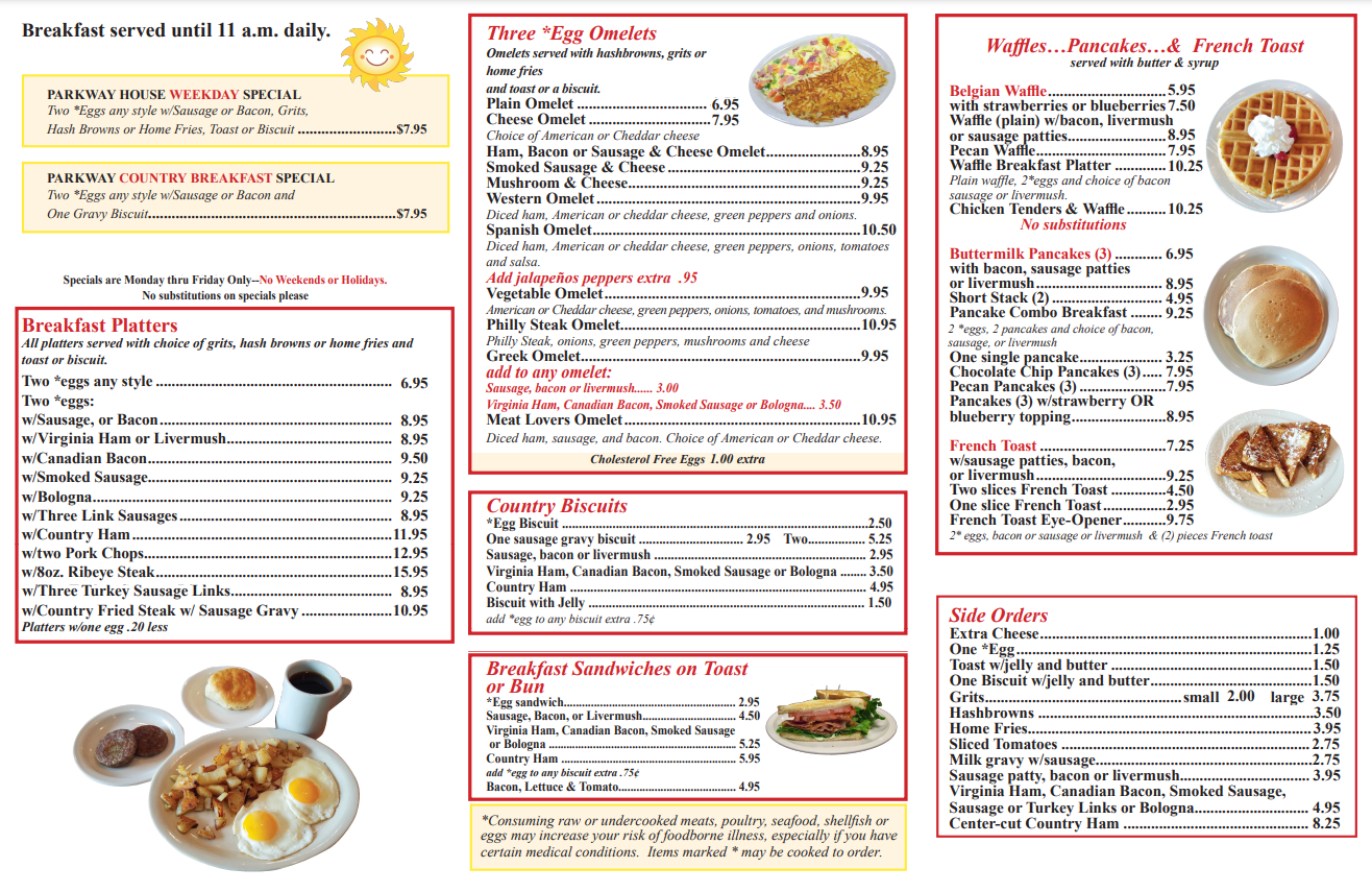 Charlotte - East Town Shopping Center — Parkway House Family Restaurant