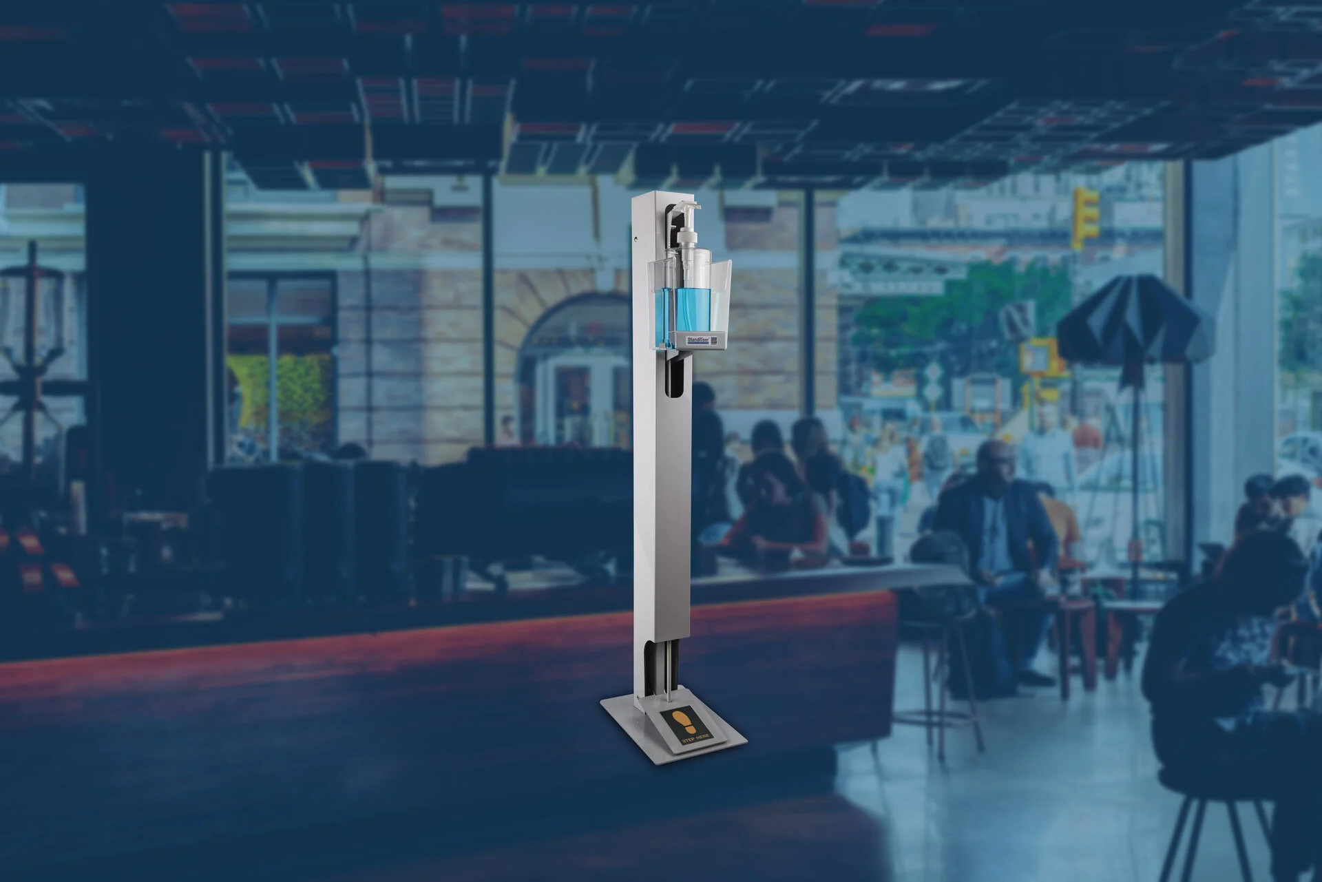 Standitiser | Foot-activated Dispenser Stand