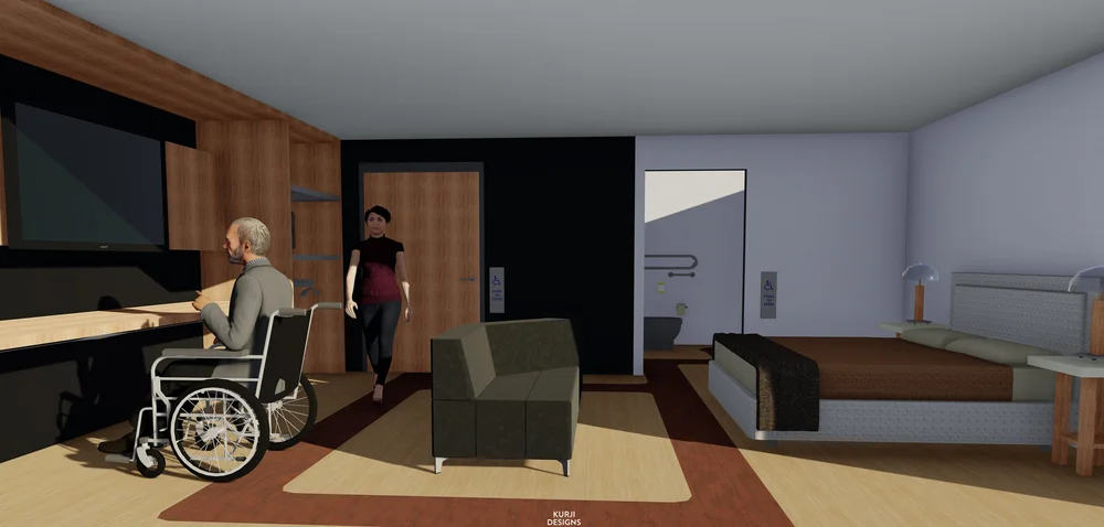 Accessible Hotel Room — KURJI DESIGNS
