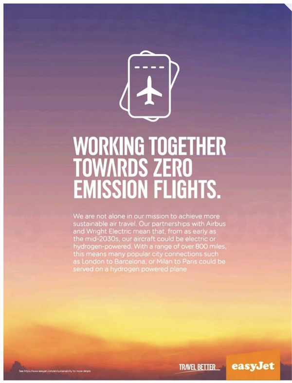 EasyJet's greenwash ads subject to complaint to the regulator ...