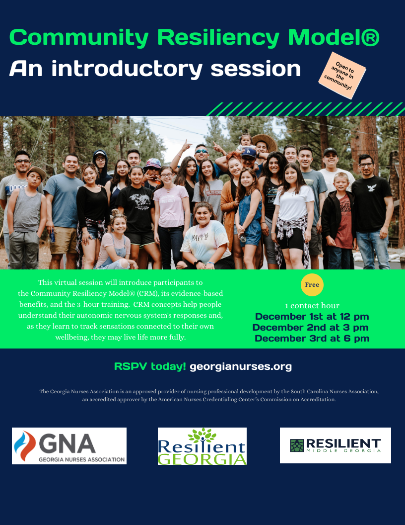 Community Resiliency Model (CRM) Training set for December 2020 — Resilient Middle Georgia