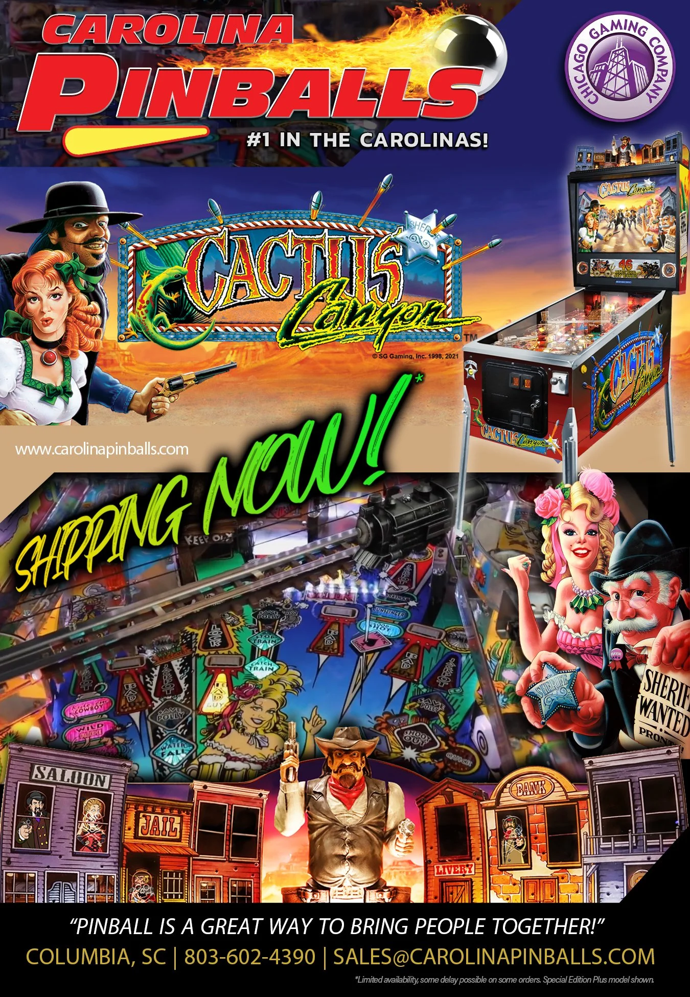 Cactus Canyon Remake Pinball Machine — Carolina Pinballs