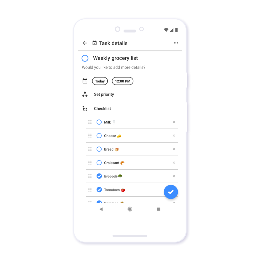 Make grocery list templates in Taskito