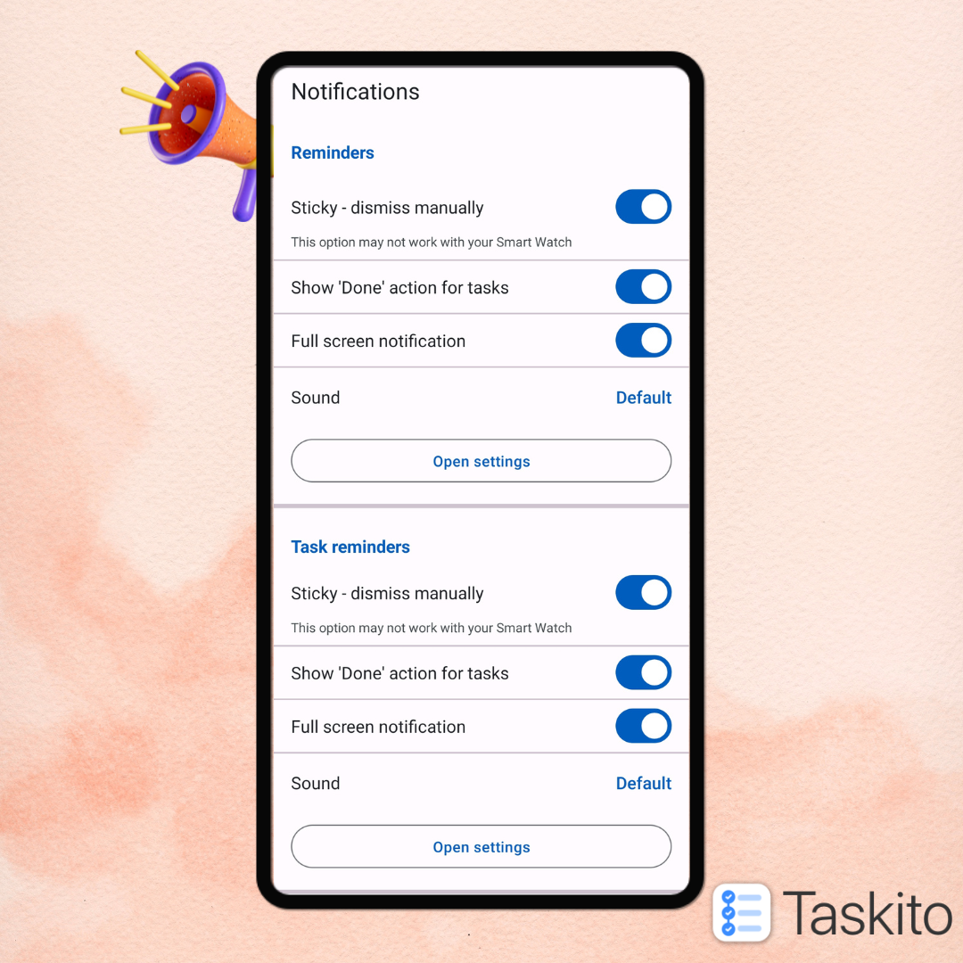 Task and Reminder Notifications Task and Reminder Notifications
