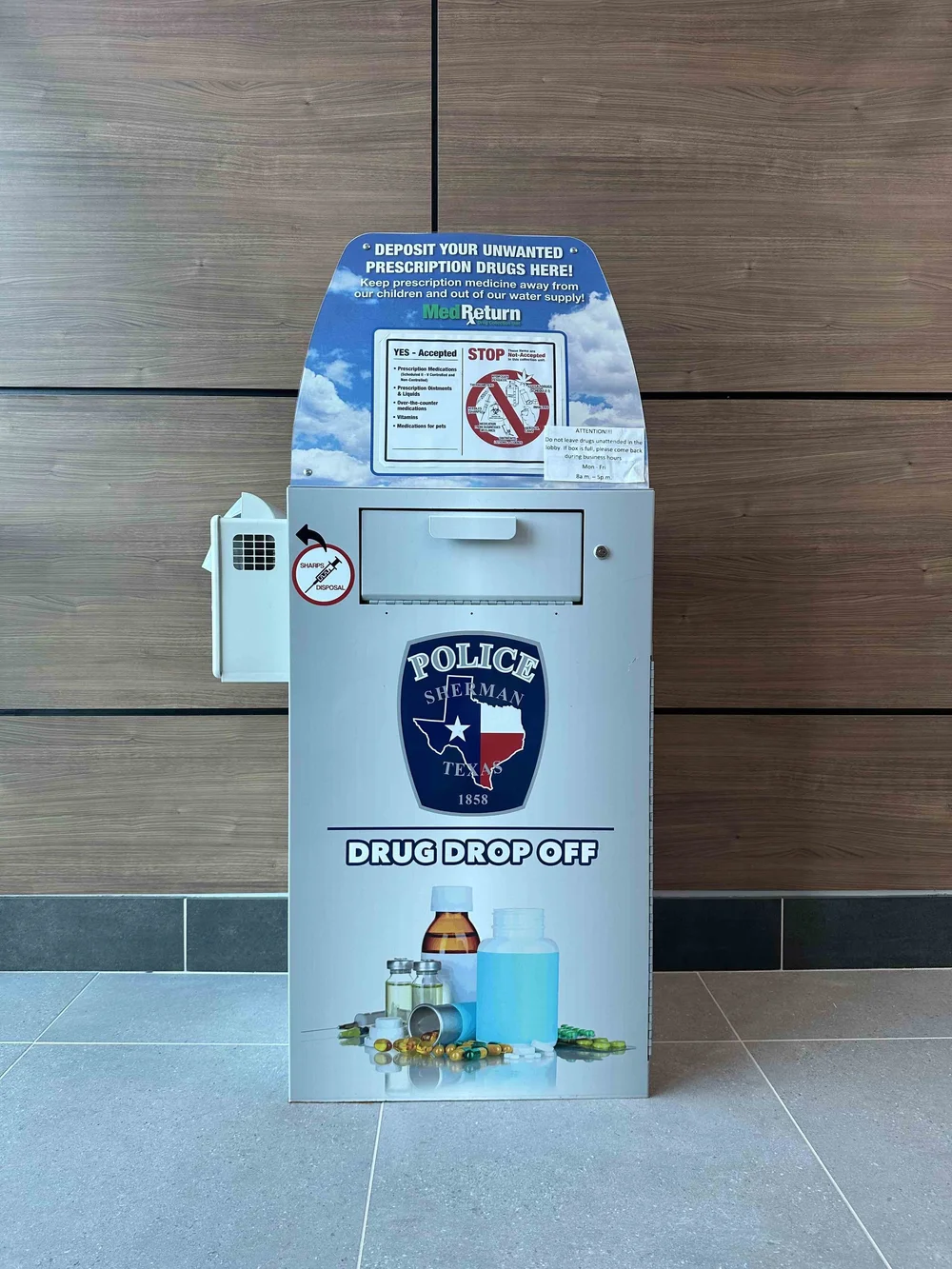 Prescription Drug Drop-Off — Sherman Police Department