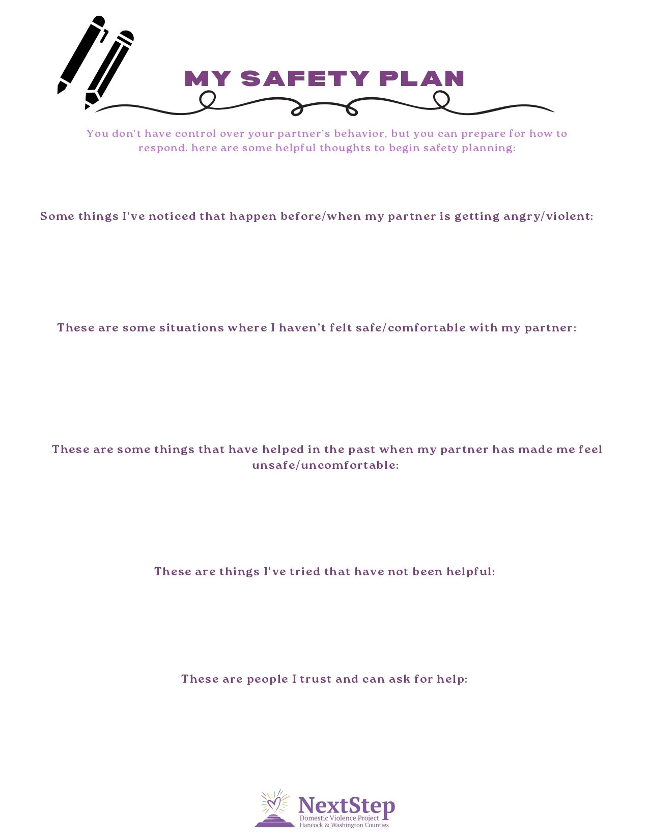 My Safety Plan — NextStep DV Project