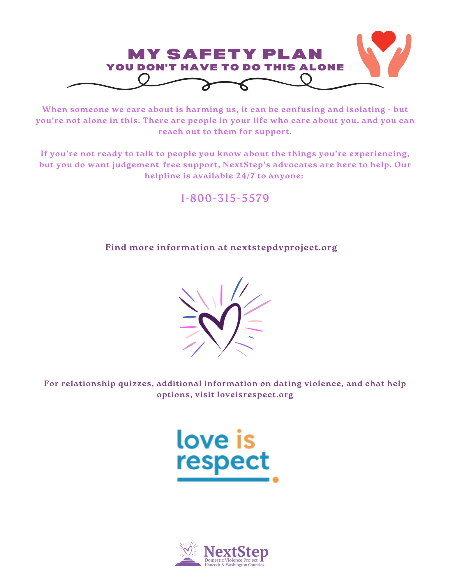 My Safety Plan — NextStep Domestic Violence Project