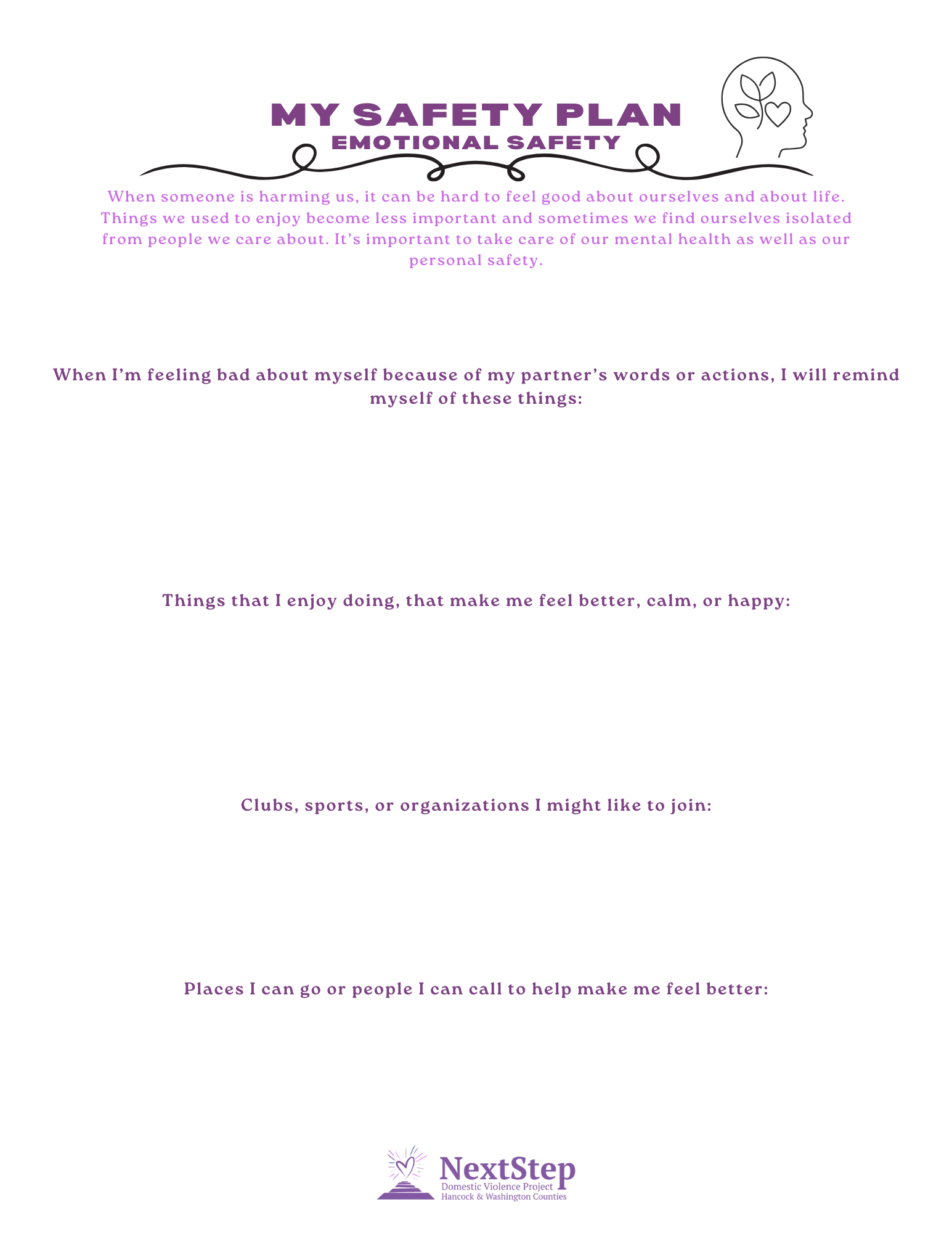 My Safety Plan — NextStep Domestic Violence Project