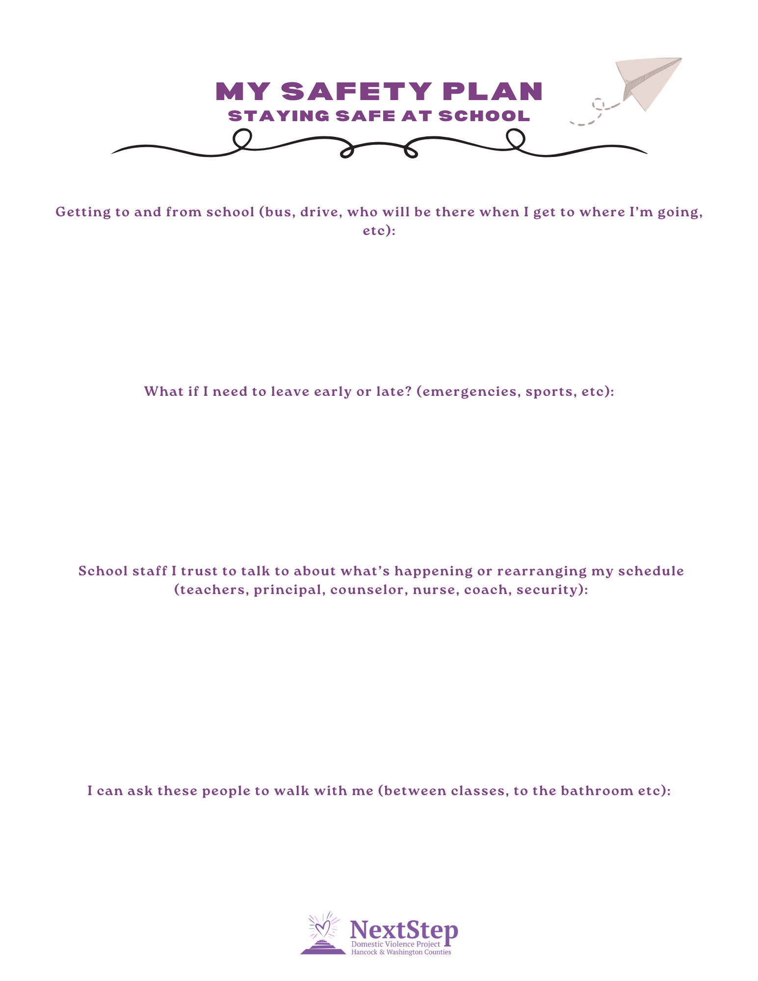 My Safety Plan — NextStep Domestic Violence Project