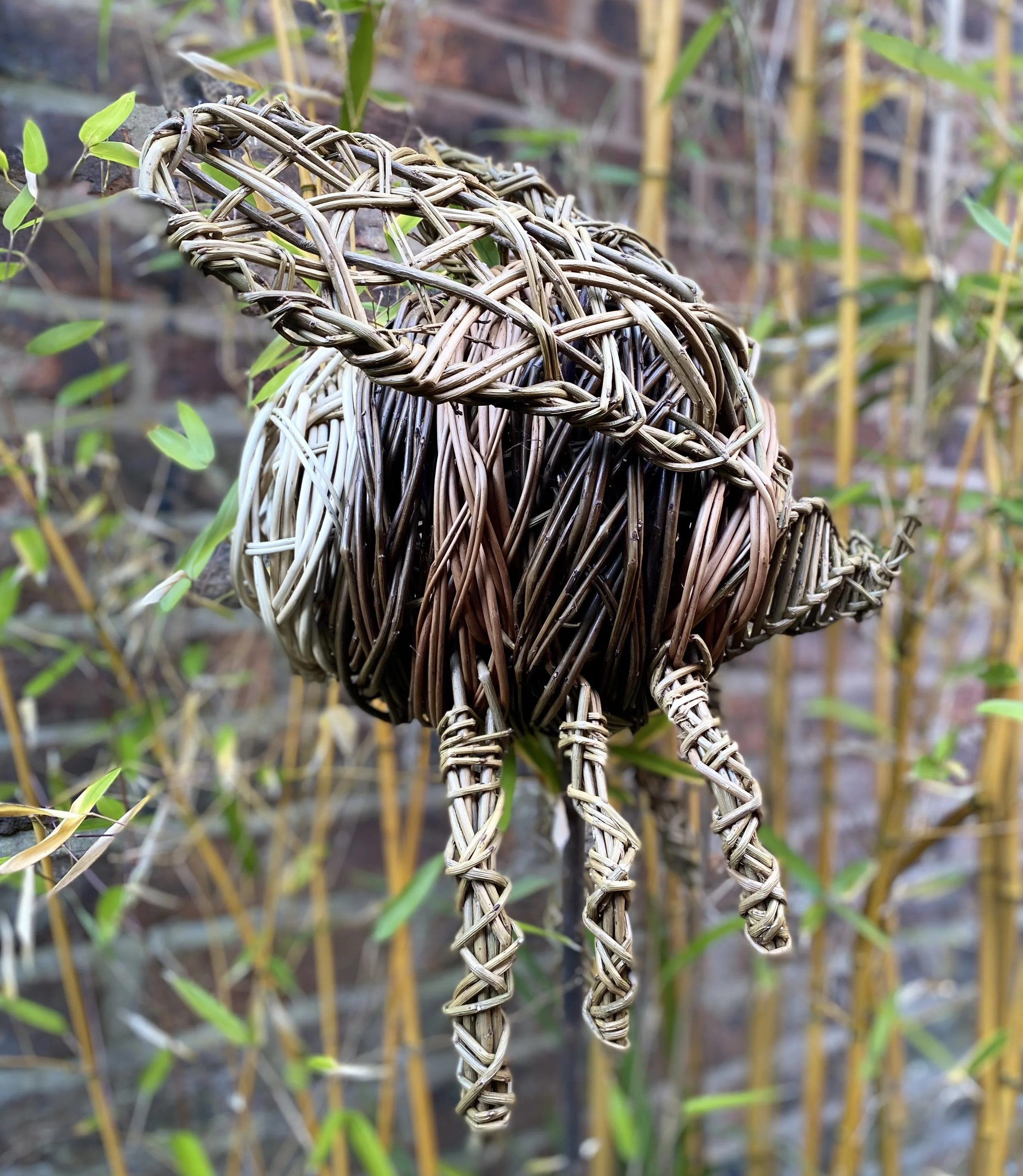 Willow sitting hare sculpture — Juliette Hamilton Willow Sculpture