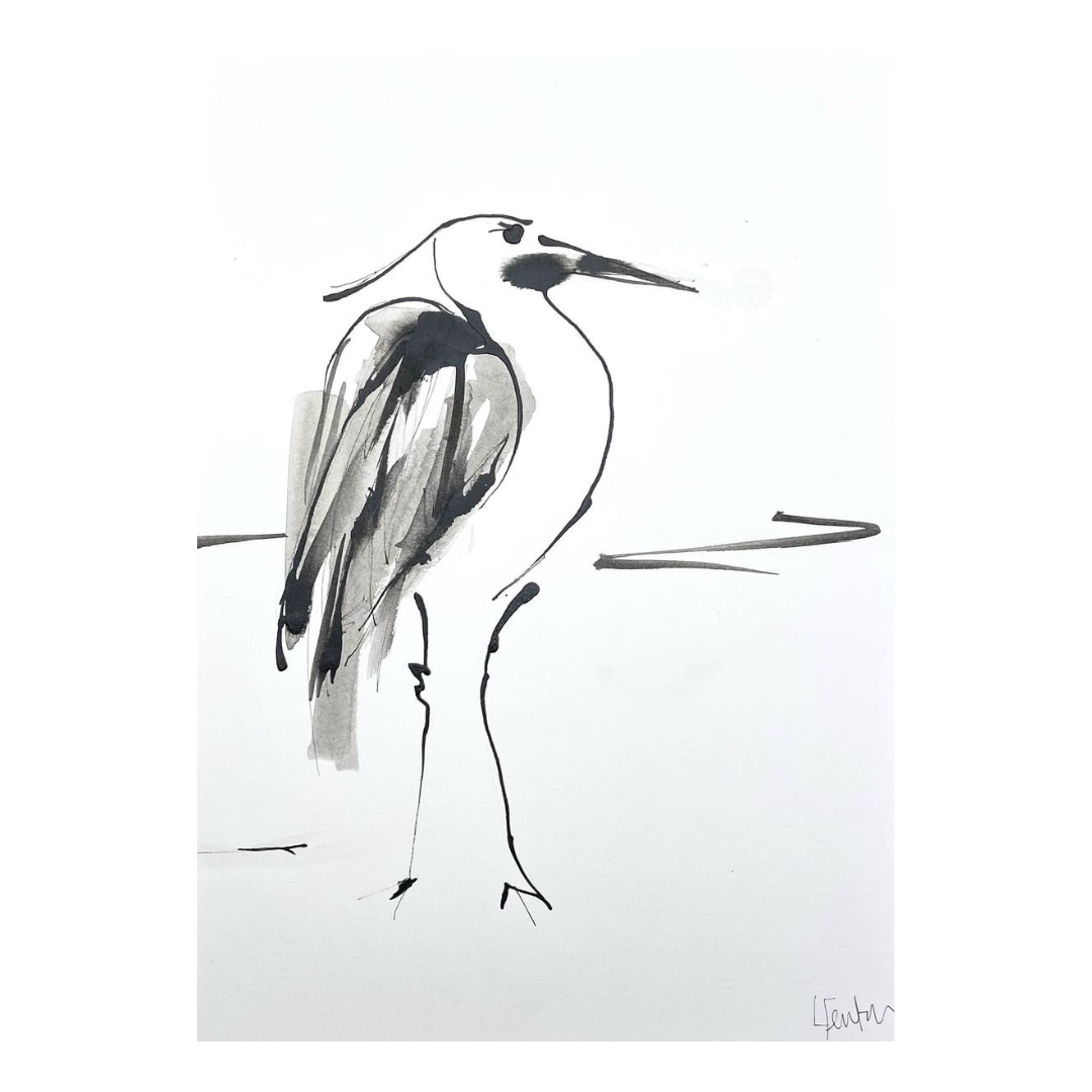 Lisa Fenton O'Brien Grumpy Heron — Dockside Gallery
