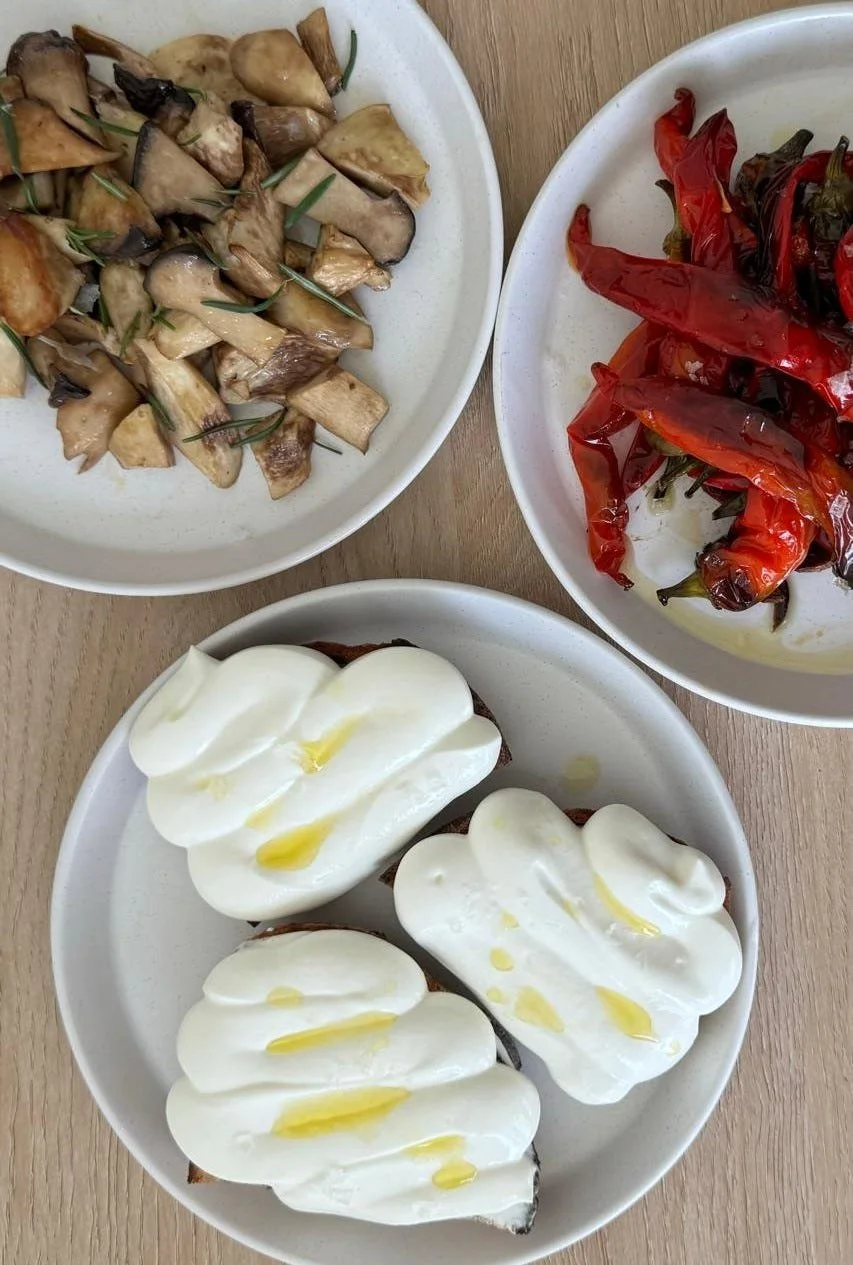 the Misi ricotta toast + veggies — TOASTEDTABLE