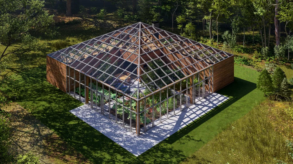 Home in a Pyramid Greenhouse — Ung Studio