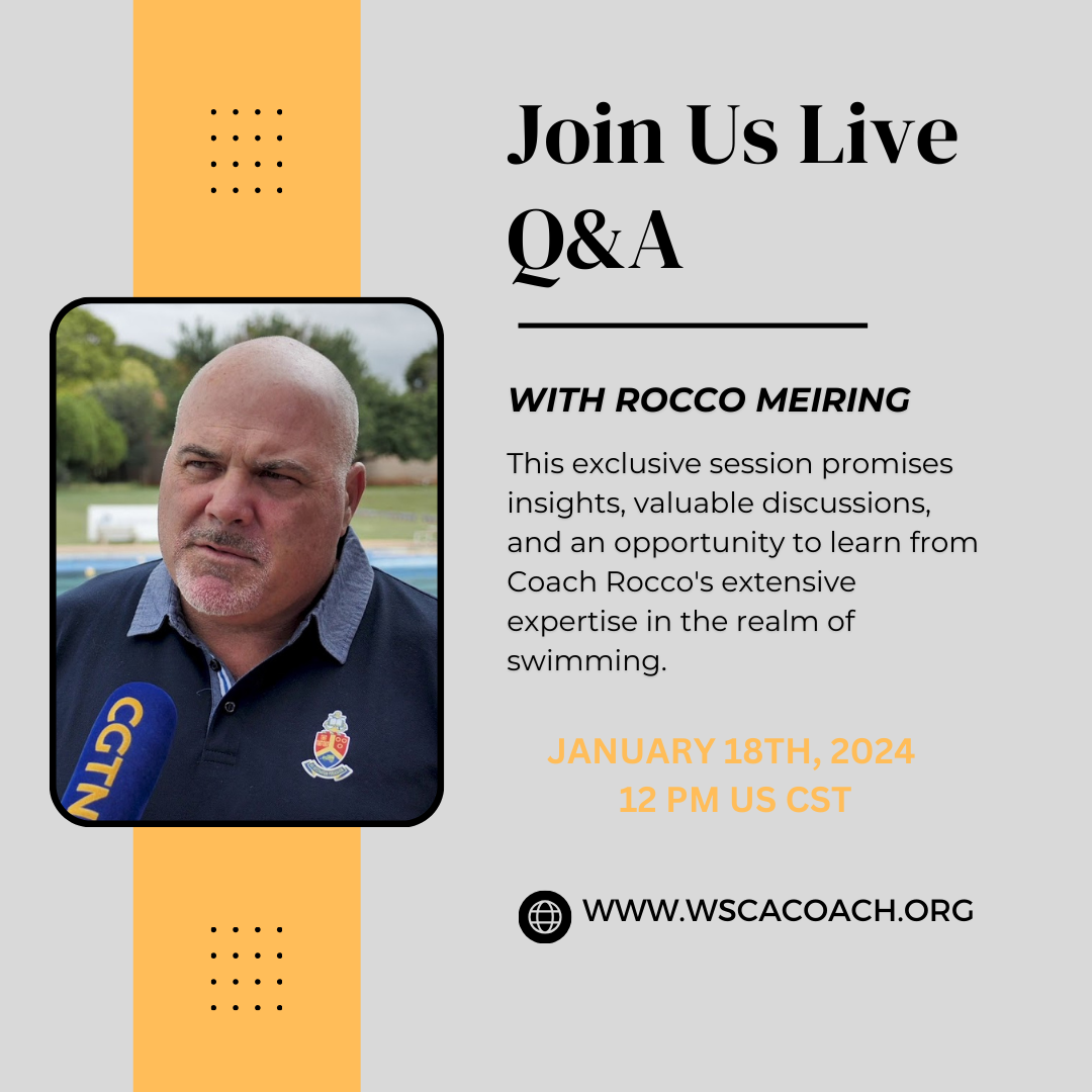 Exclusive Live Q&A Session with Coach Rocco Meiring — World Swimming ...