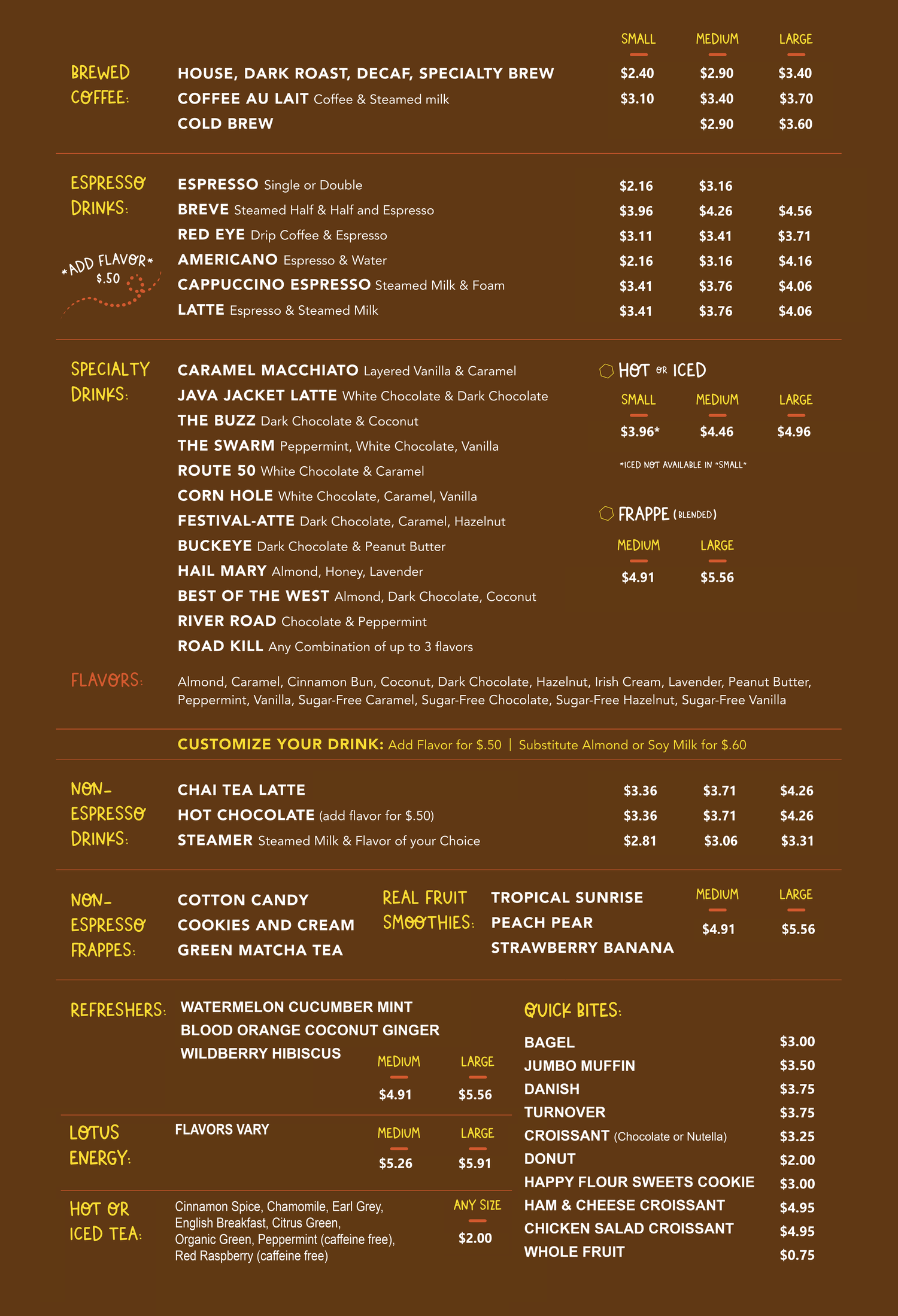 Menu — Java Jackets