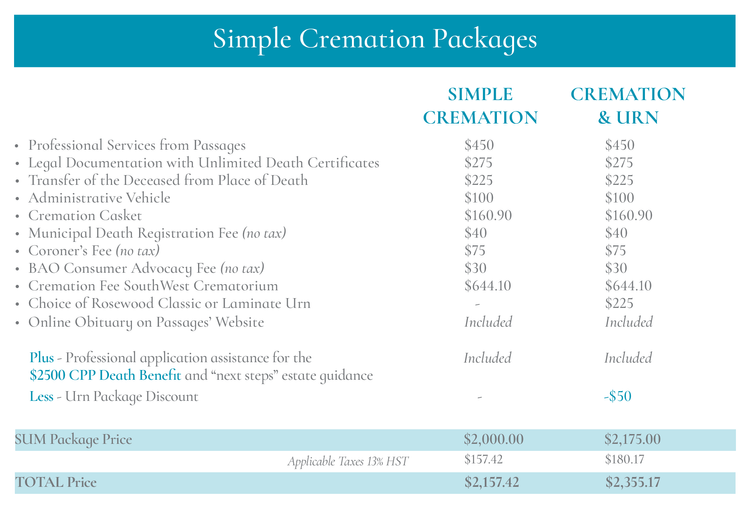 Simple and Affordable Cremation — Passages Cremation and Burial