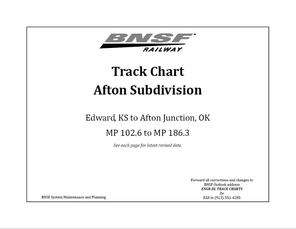 Track Charts — Railroad Preservation Press Product Store — Railroad ...