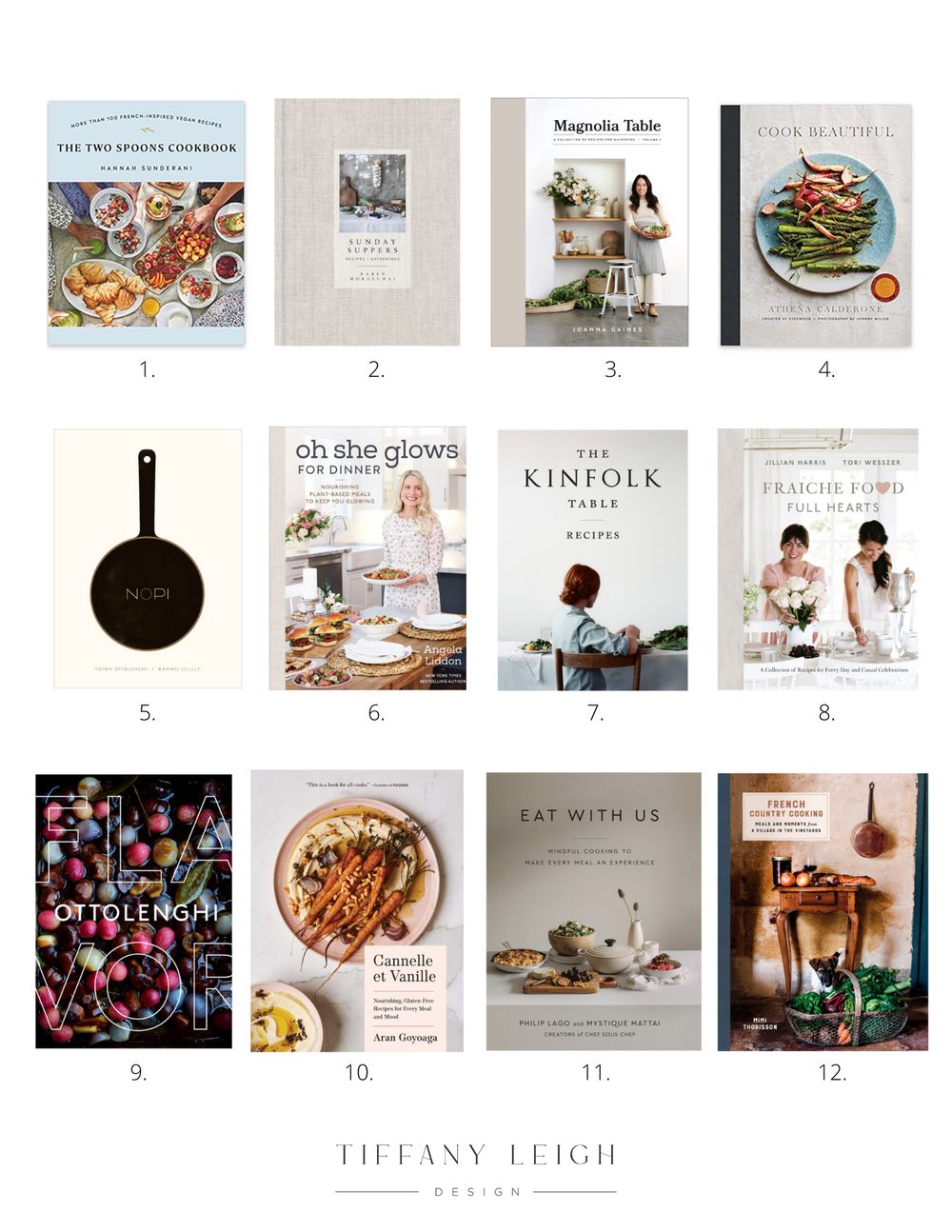 Top Cookbooks for Kitchen Styling — Tiffany Leigh Design
