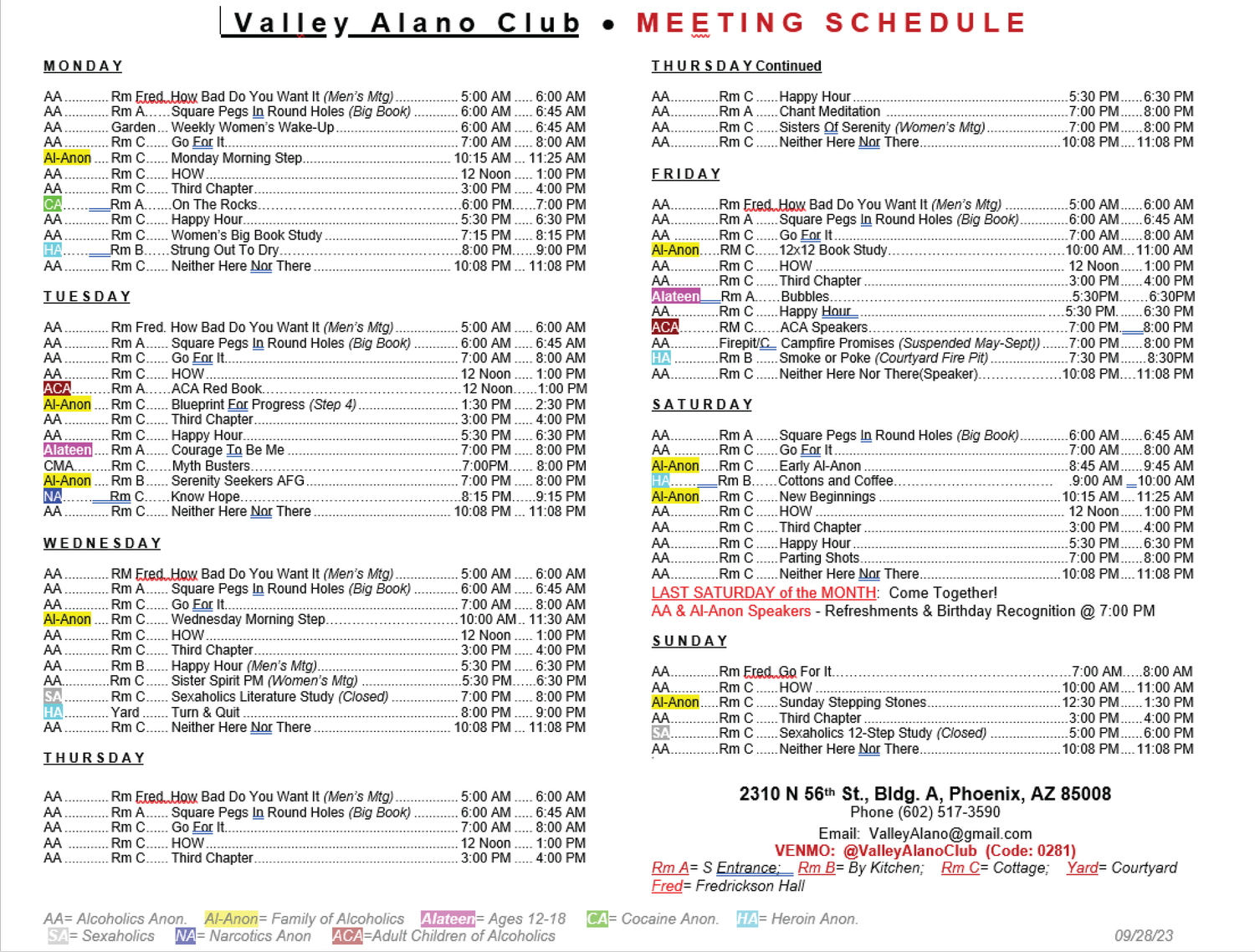 About 2 — Valley Alano Club