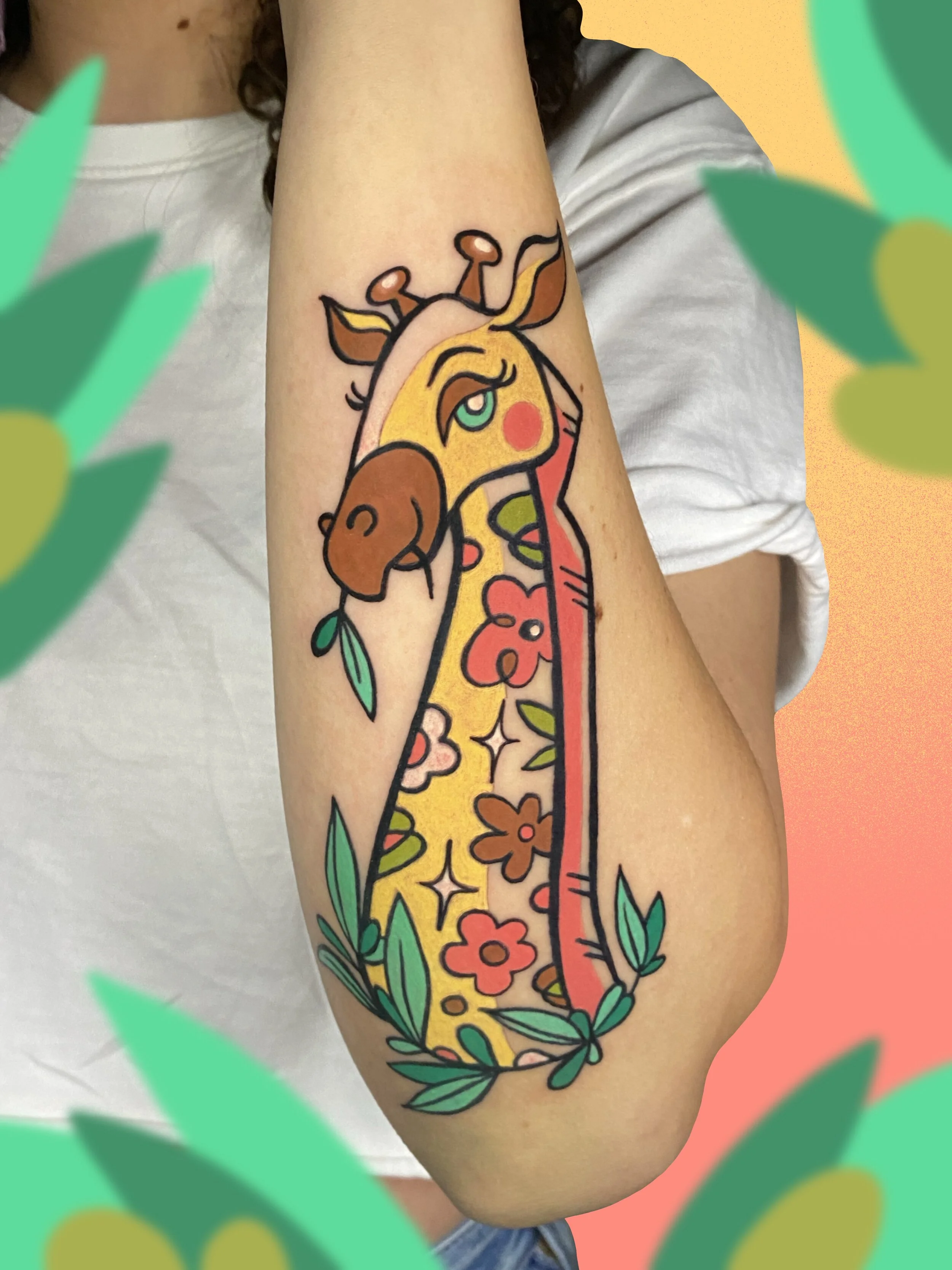 Aztec Giraffe Tattoo