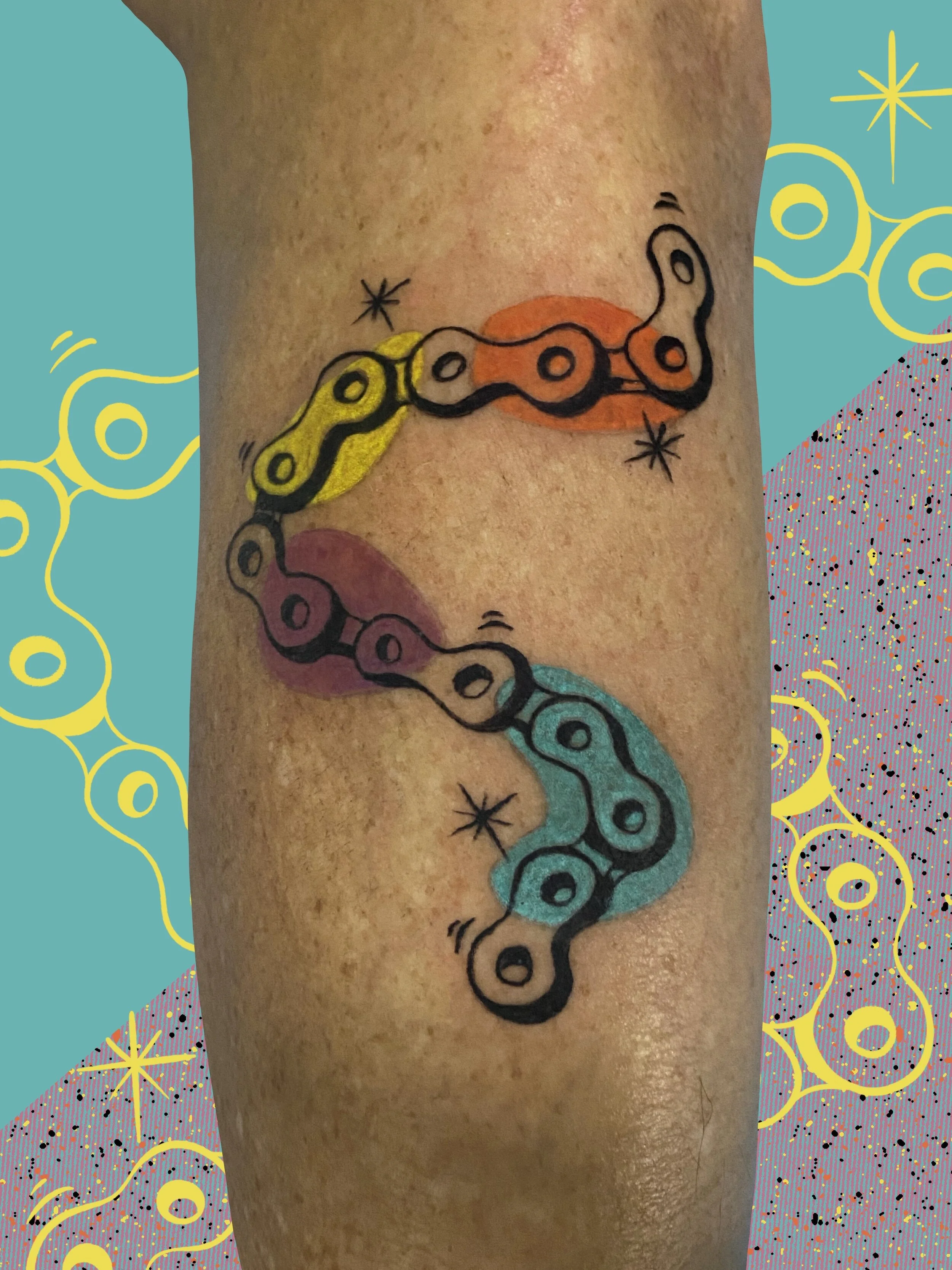 Bike Chain Link Tattoo