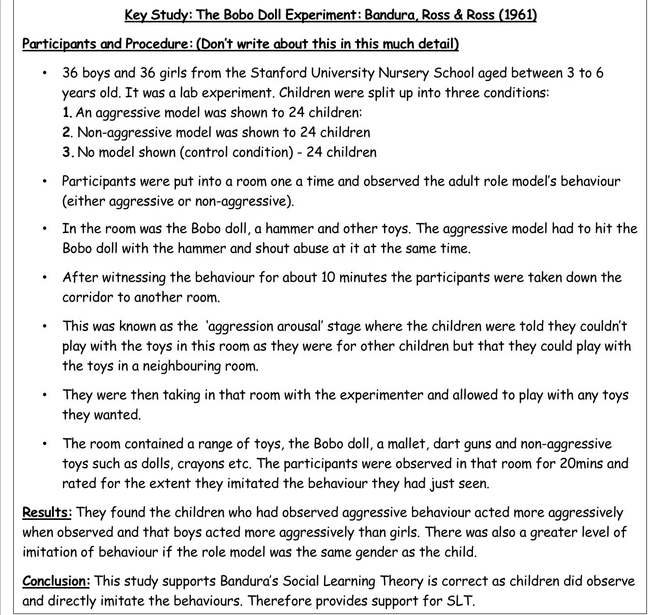 SOCIAL LEARNING THEORY — APPROACHES — PSYCHSTORY