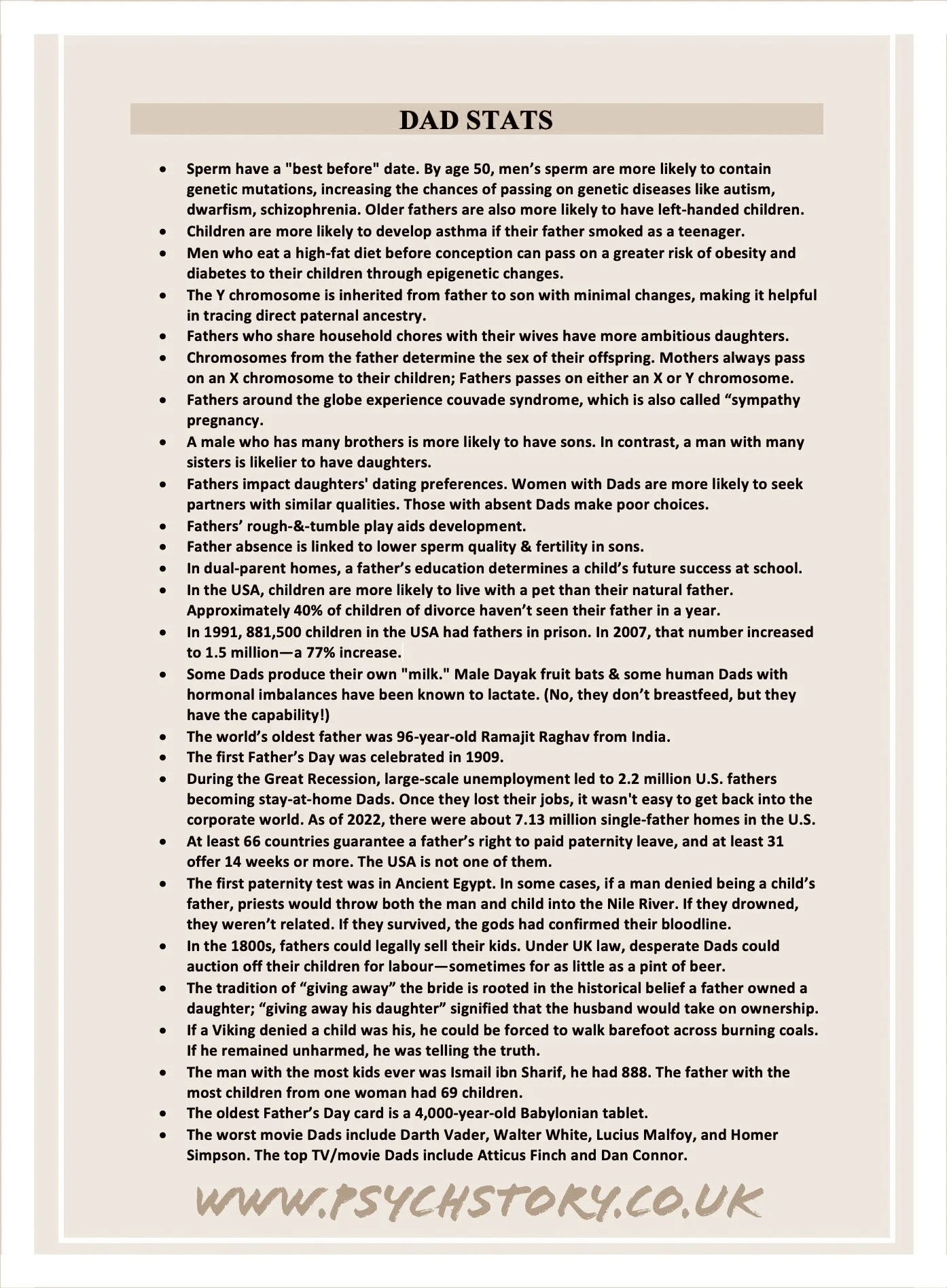 THE ROLE OF THE FATHER IN ATTACHMENT — DEVELOPMENTAL PSYCHOLOGY ...