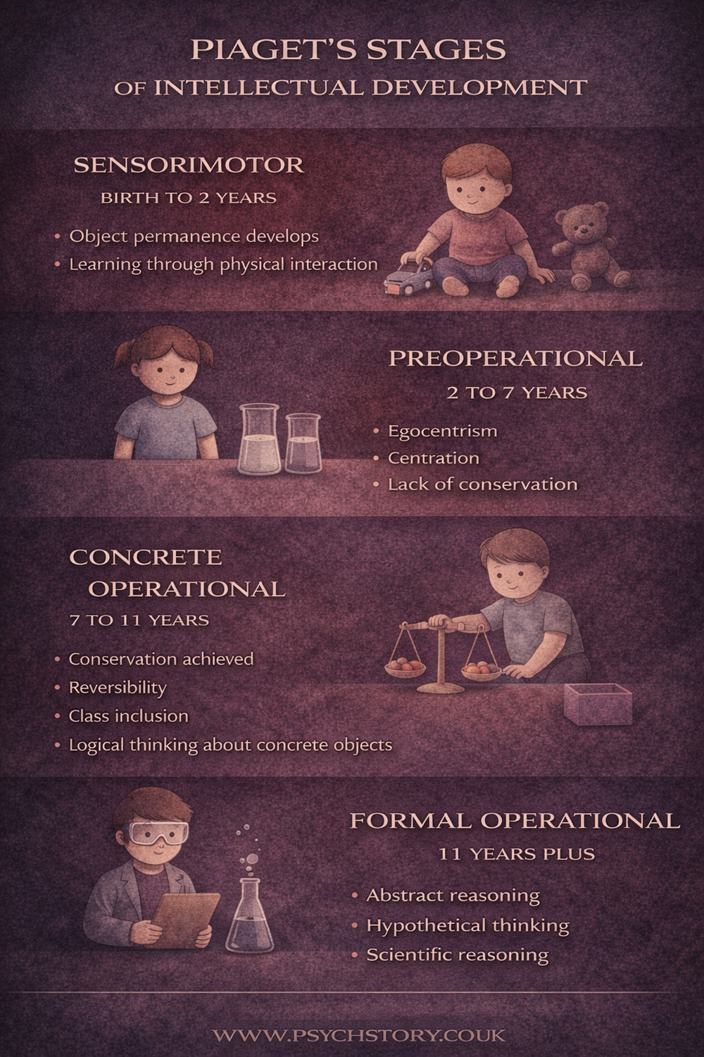 PIAGET’S STAGES OF INTELLECTUAL DEVELOPMENT — COGNITION AND THINKING ...