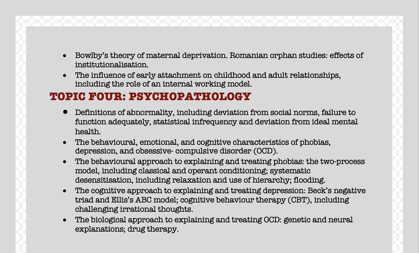 AQA A-LEVEL PSYCHOLOGY SPEC 2019 — STUDYING — PSYCHSTORY