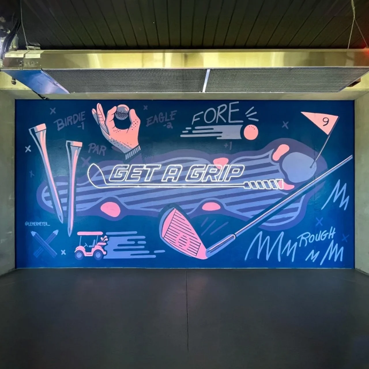 Golf Themed Mural — Lemermeyer Illustration and Design
