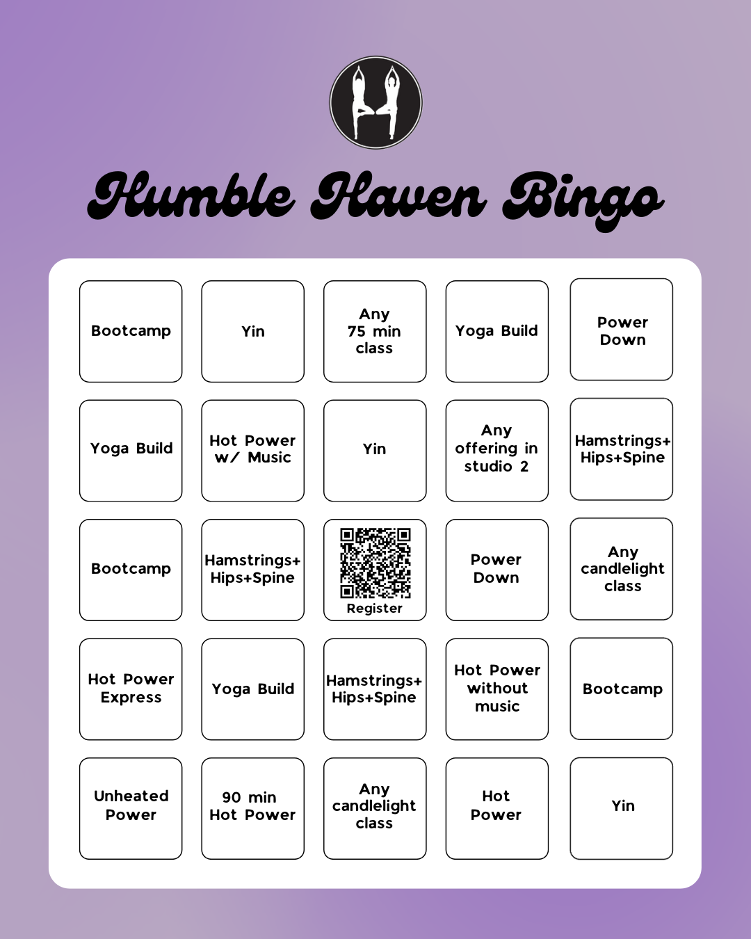 March Madness Bingo — Humble Haven Yoga : Richmond Power Yoga