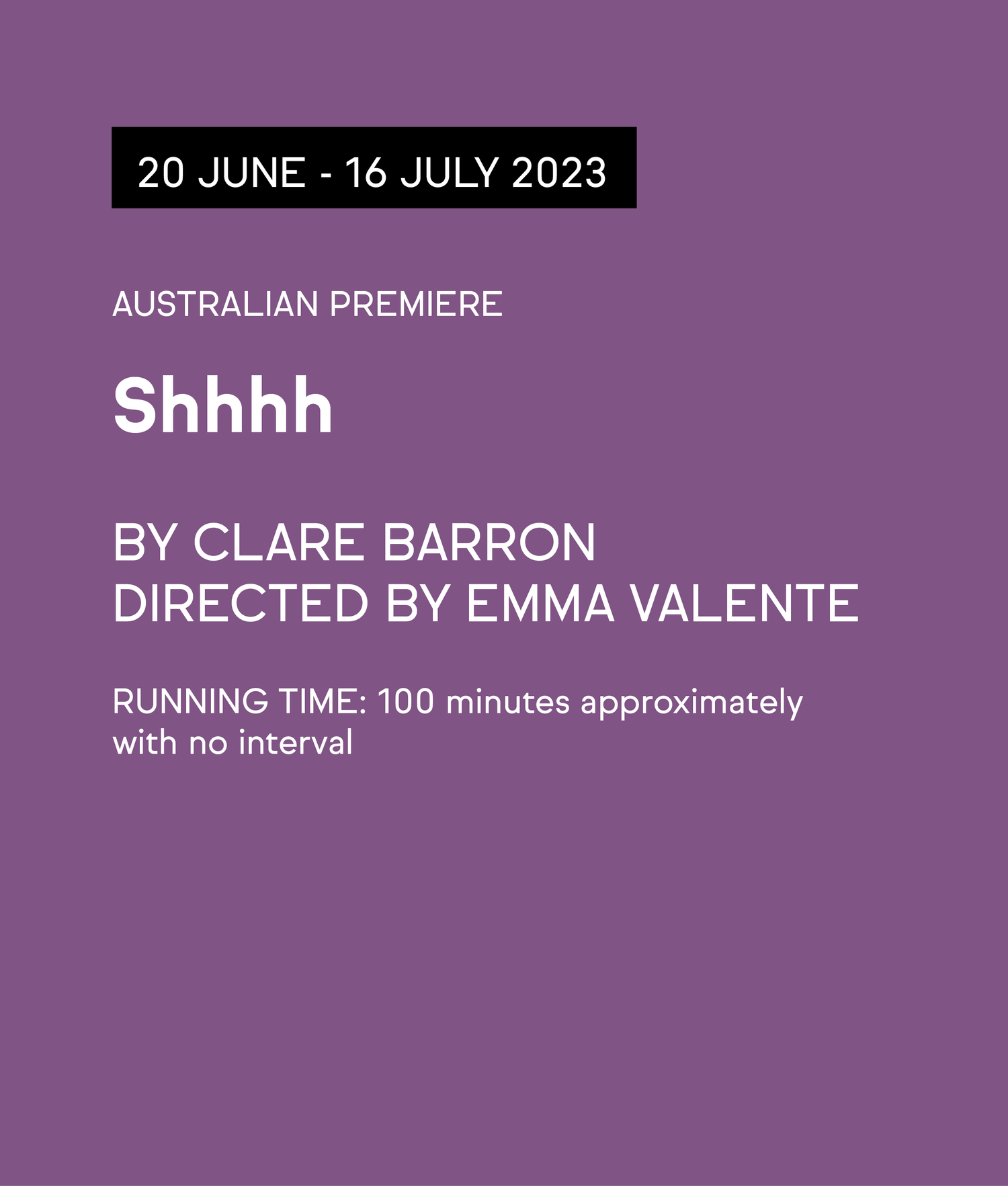 SHHHH 2023 — Red Stitch Actors' Theatre