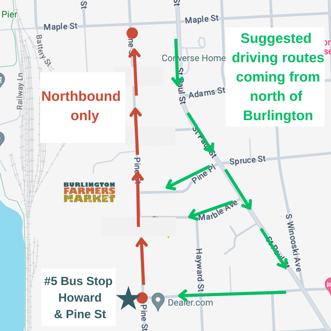 Location & Transit Options — Burlington Farmers Market