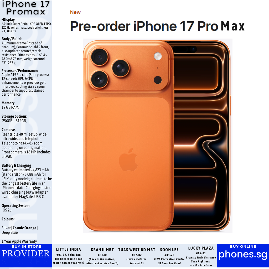 iPhone 17 Pro Max - Pre-order | phones.sg Singapore