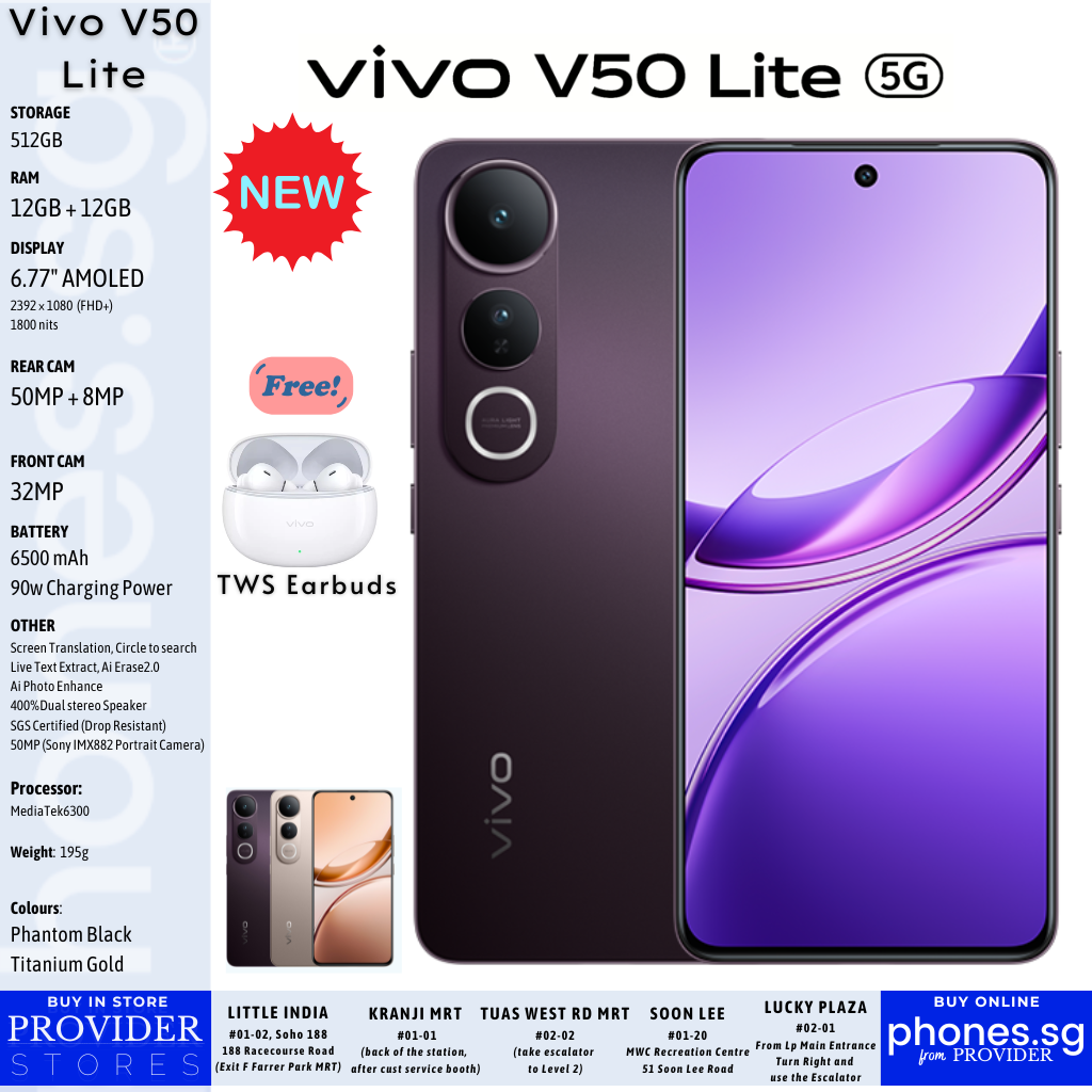 Vivo X200 FE 5G (12GB +12GB Extended RAM / 512GB Storage/ 50MP Main ...