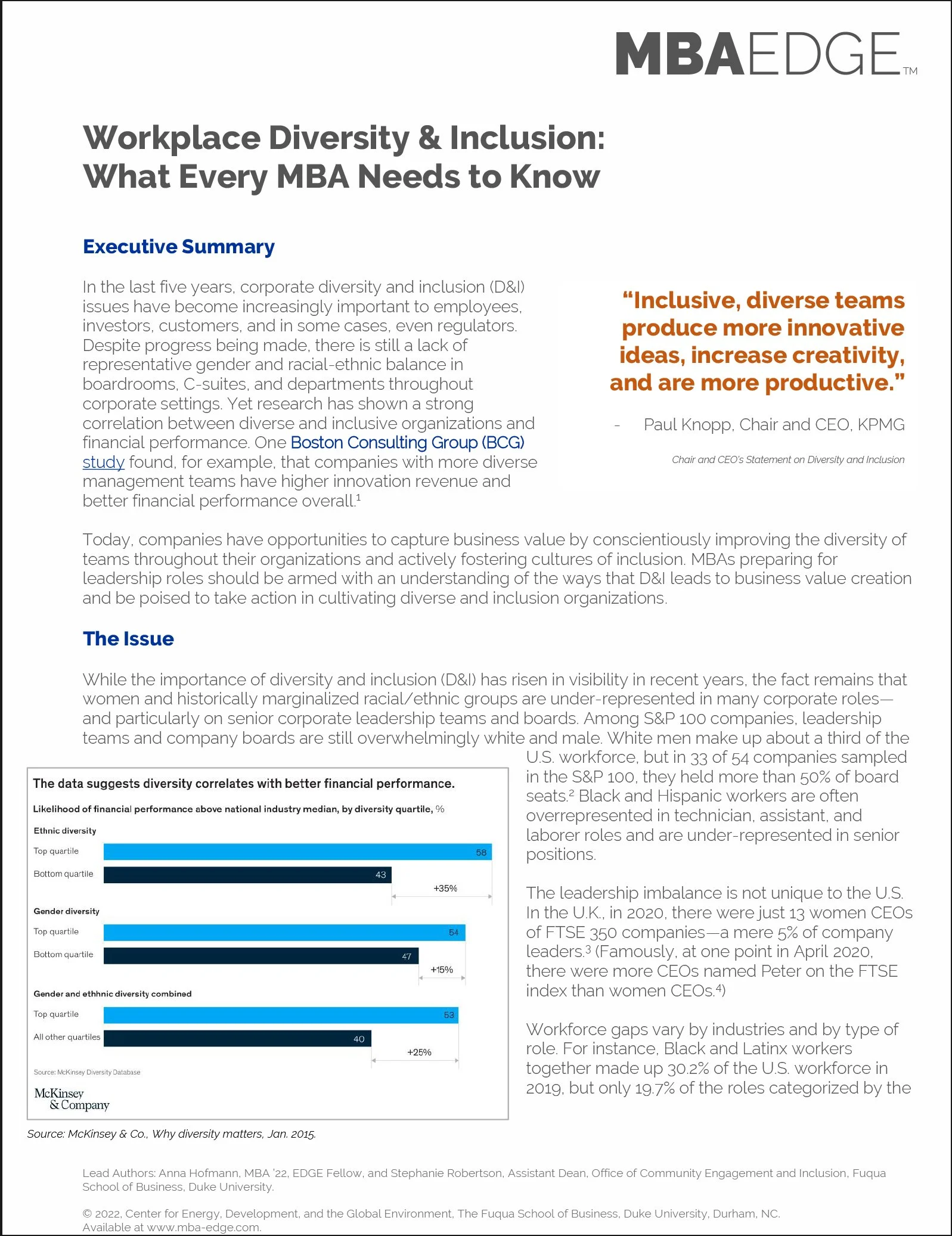 Workplace Diversity & Inclusion: What Every MBA Needs to Know — MBA EDGE