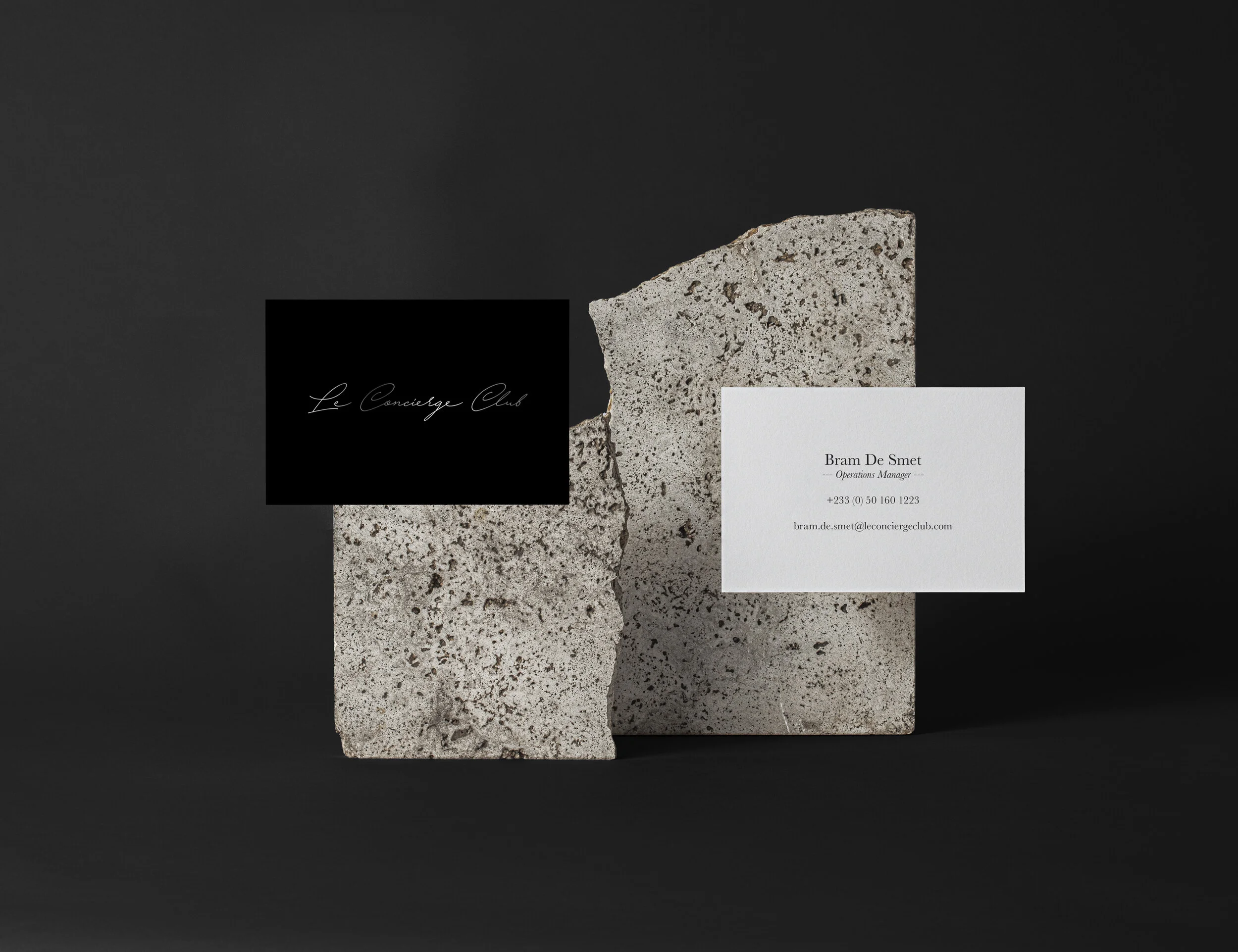 Concierge Business Cards Black