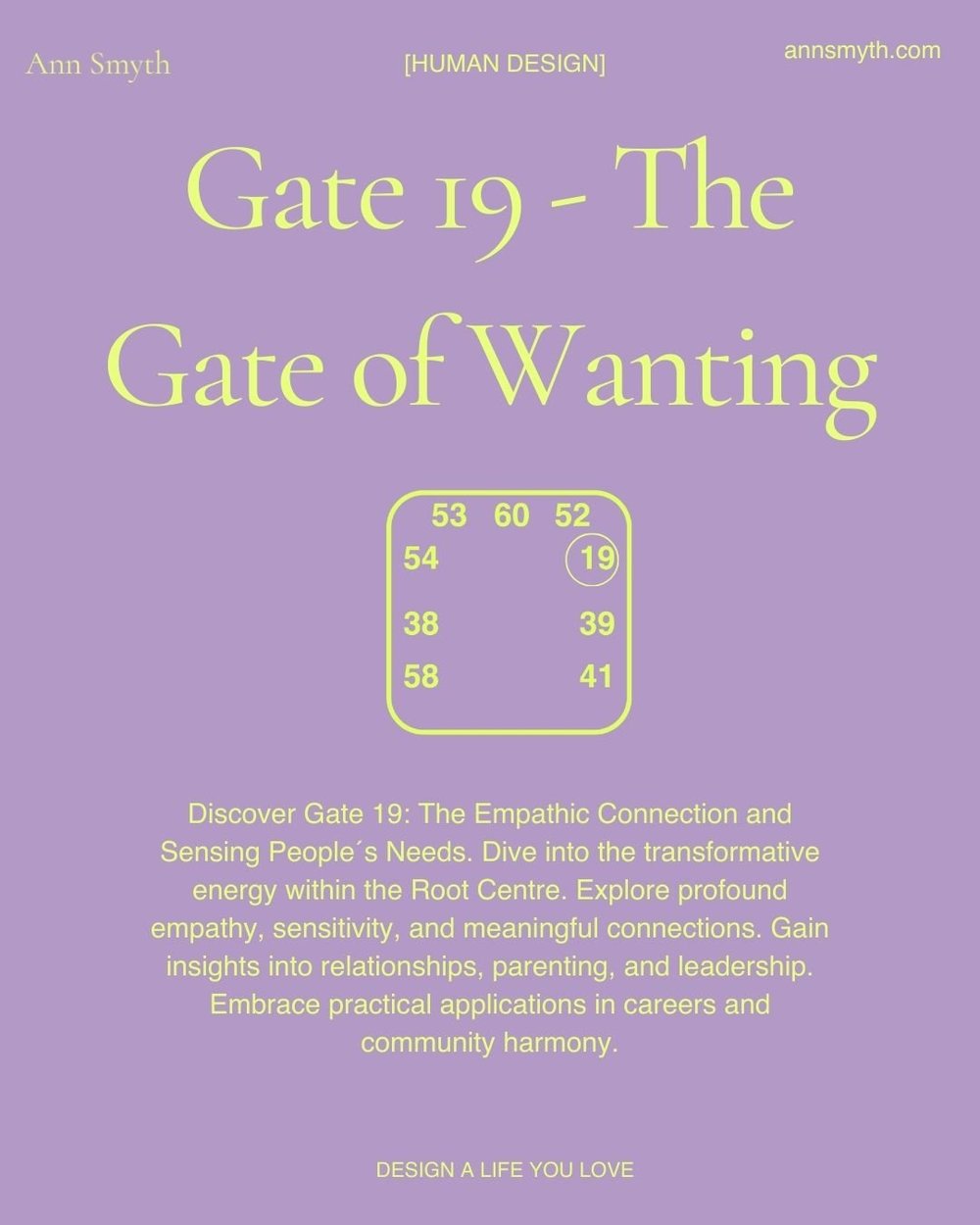 Explore Gate 19: The Gate of Wanting / The Empathic Connection