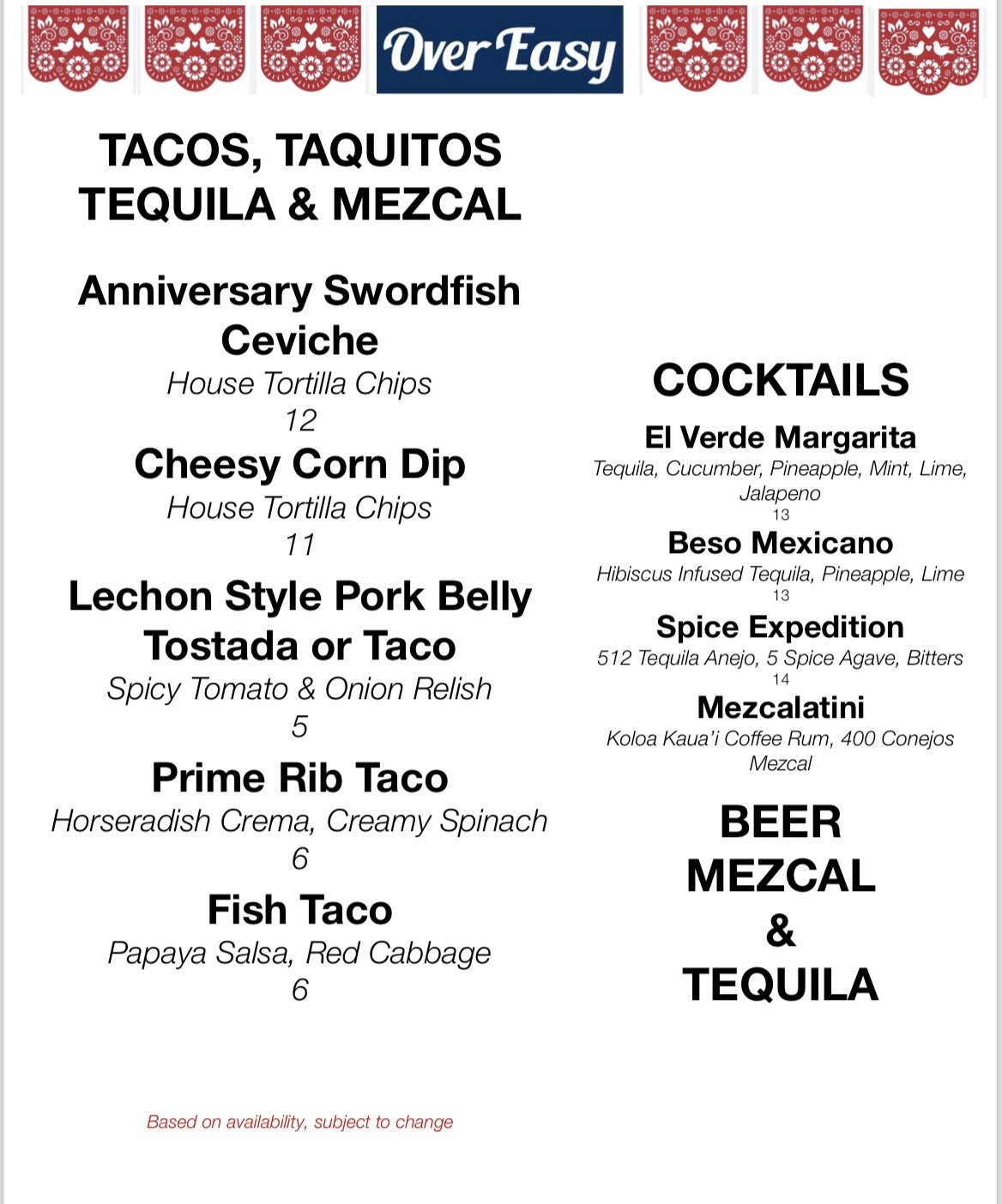 EASY RESTAURANTS