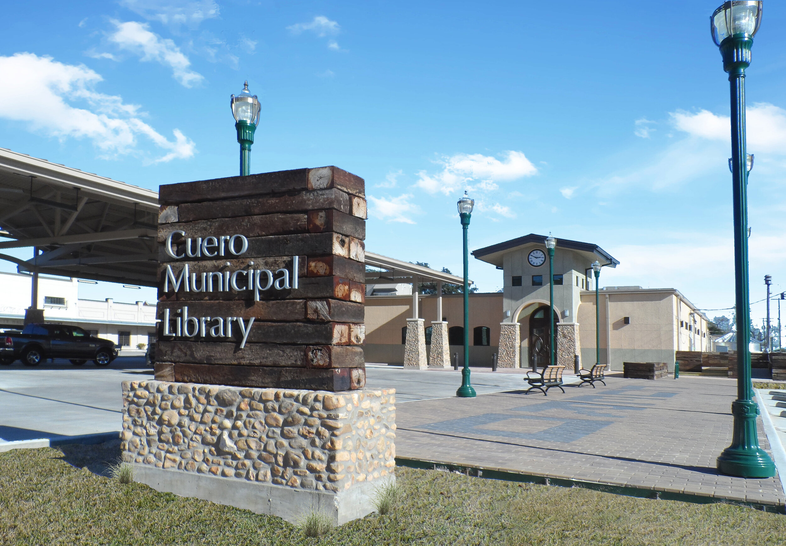 City of Cuero - Library Renovation & Outdoor Pavillion — TSG Architects AIA