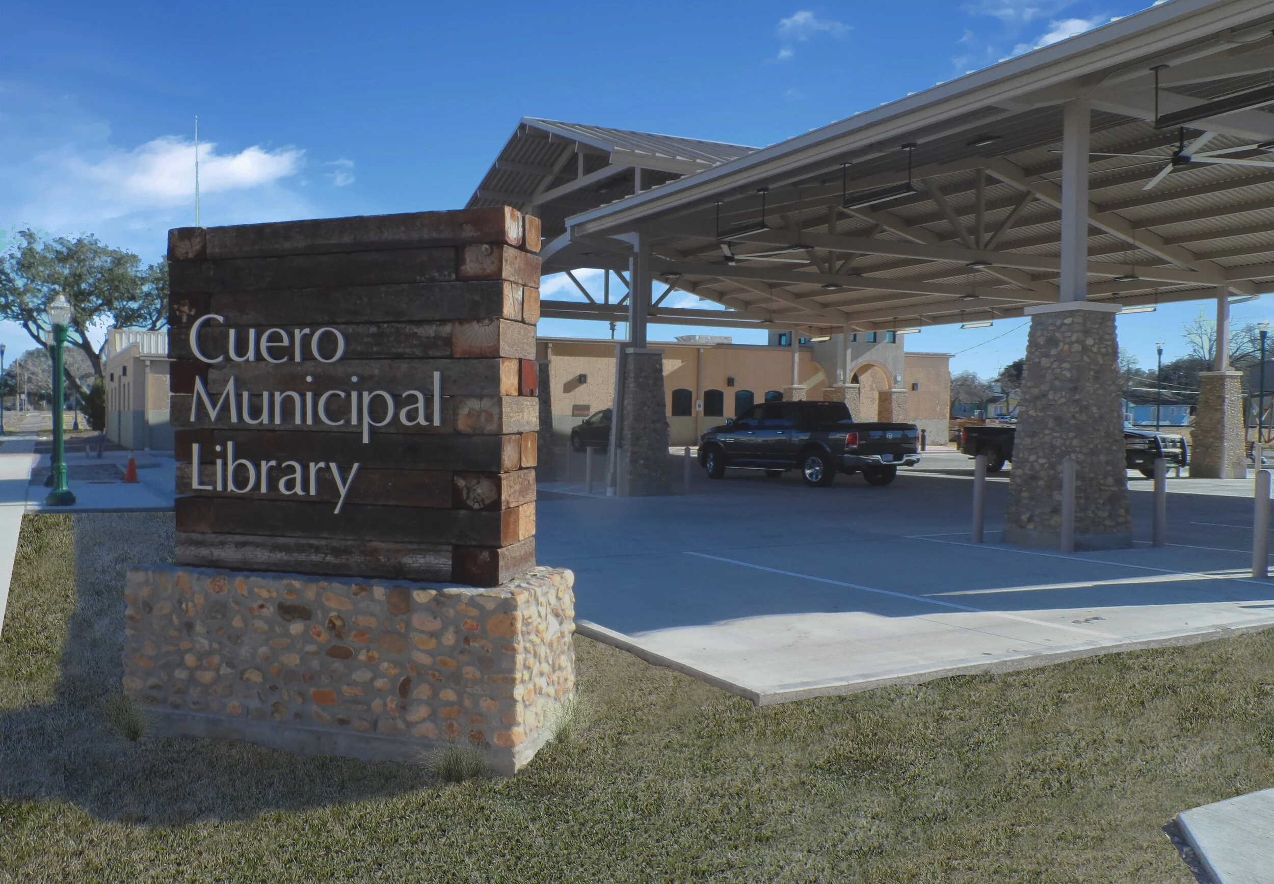 City of Cuero - Library Renovation & Outdoor Pavillion — TSG Architects AIA