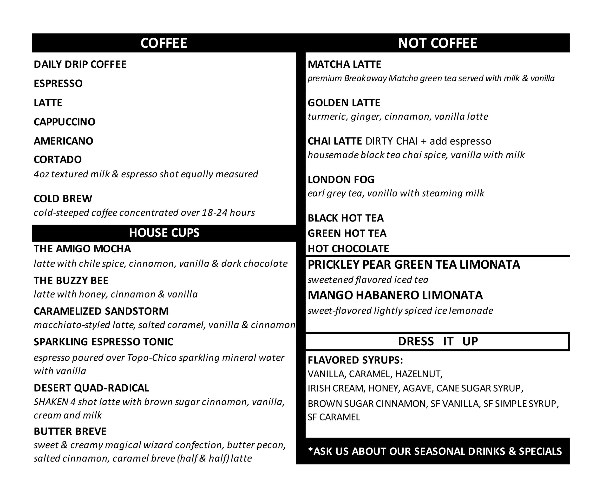 Amigo Coffee Bar — Amigo Cafe