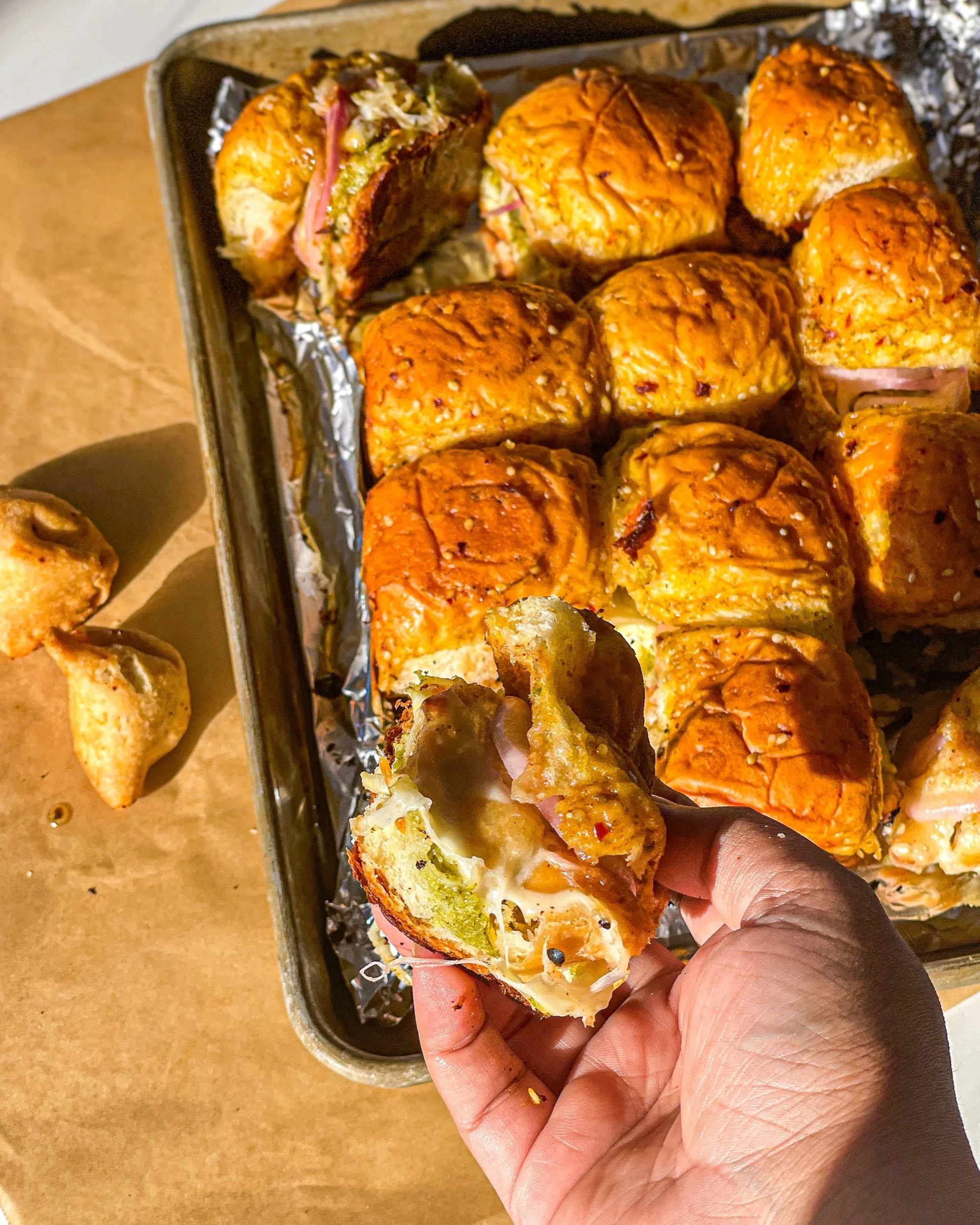 Cheesy Samosa Sliders — The Global Vegetarian