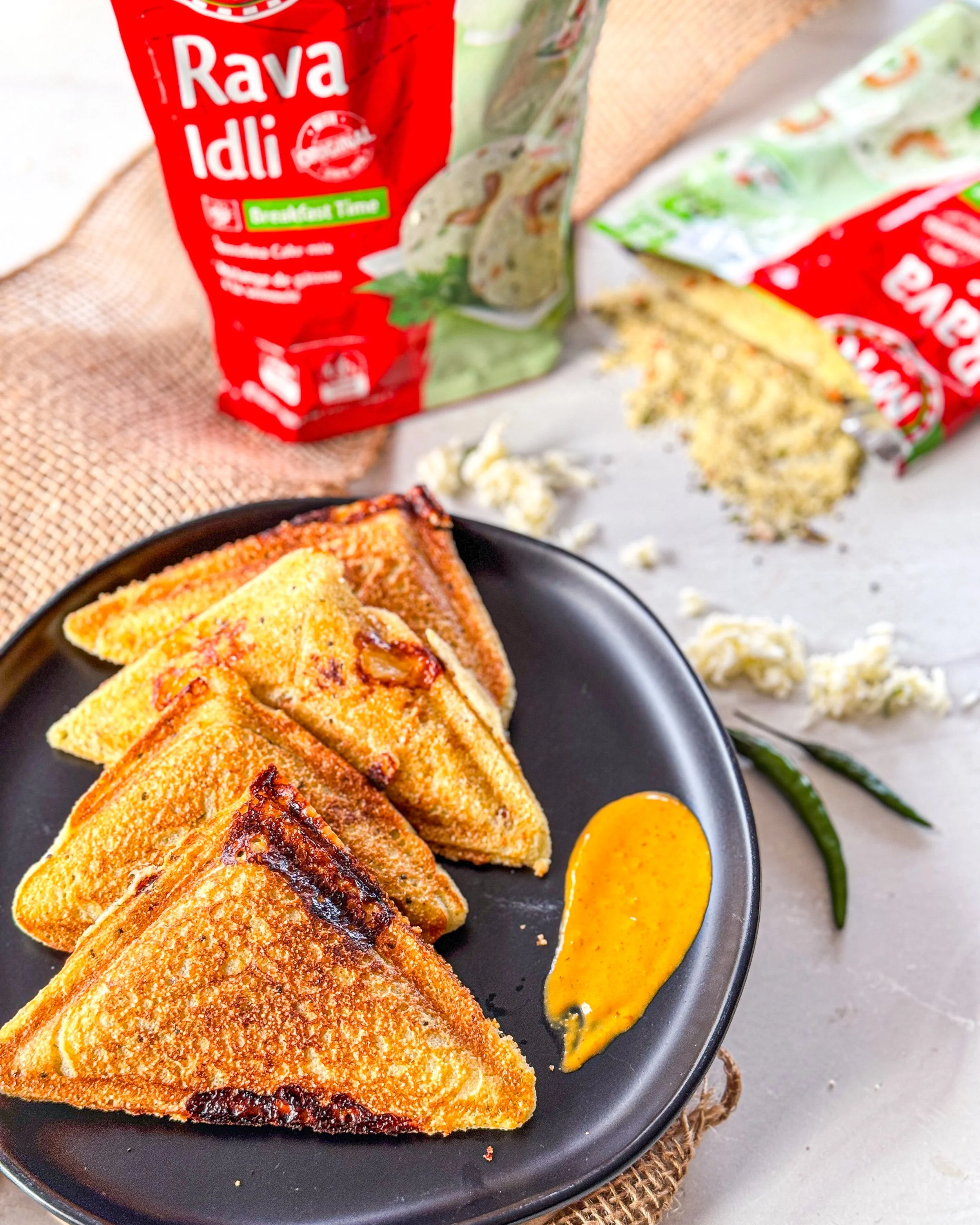 Rava Idli Grilled Cheese- No bread Indian fusion sandwich — The Global ...