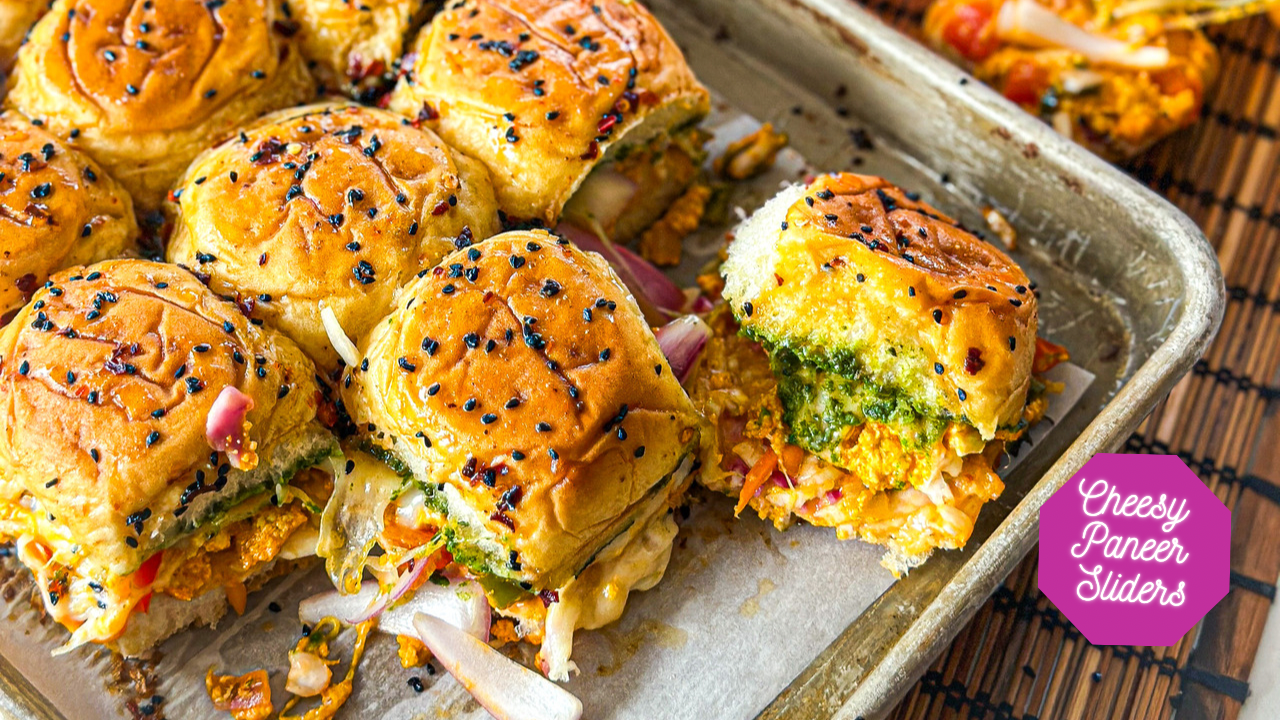Delicious Indian fusion sliders- Cheesy Paneer Sliders — The Global ...