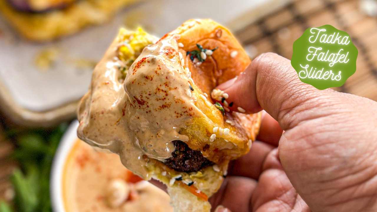 "Tadka Falafel Sliders Recipe: Indian-Mediterranean Fusion Delight ...