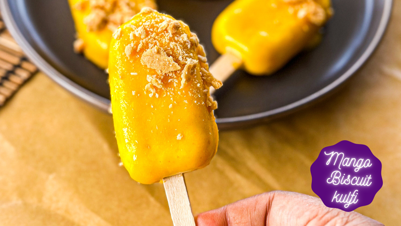 Unique twist to Kulfi- Mango Biscuit Kulfi Popsicles — The Global ...